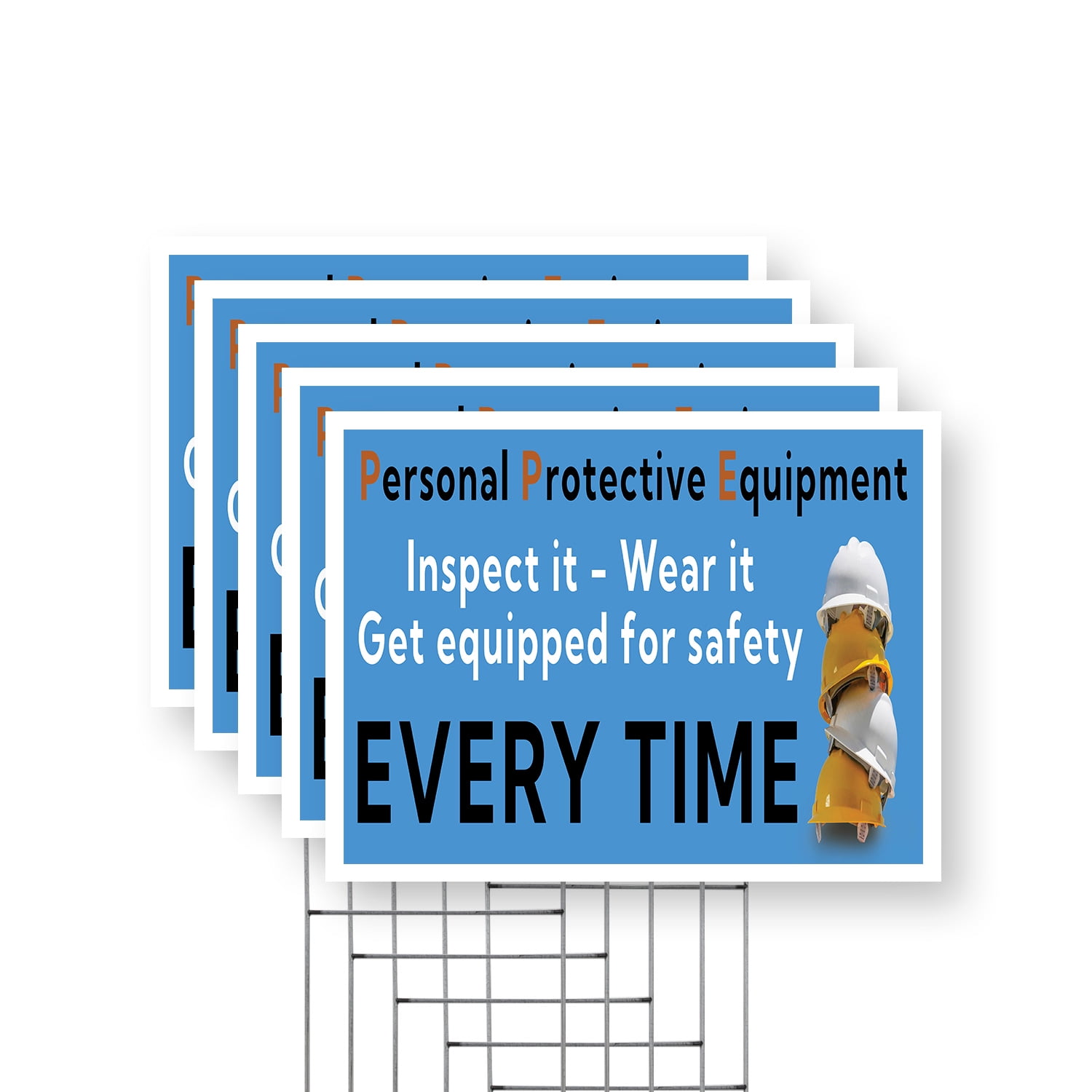 Personal Protective Equipment Yard Sign 5 Pack of 18 Inch x 24 Inch ...