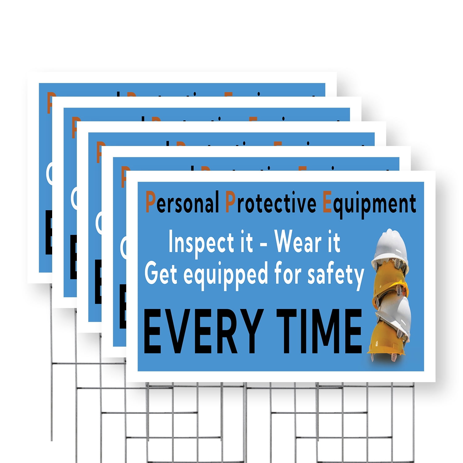Personal Protective Equipment Yard Sign 5 Pack of 24 Inch x 36 Inch ...