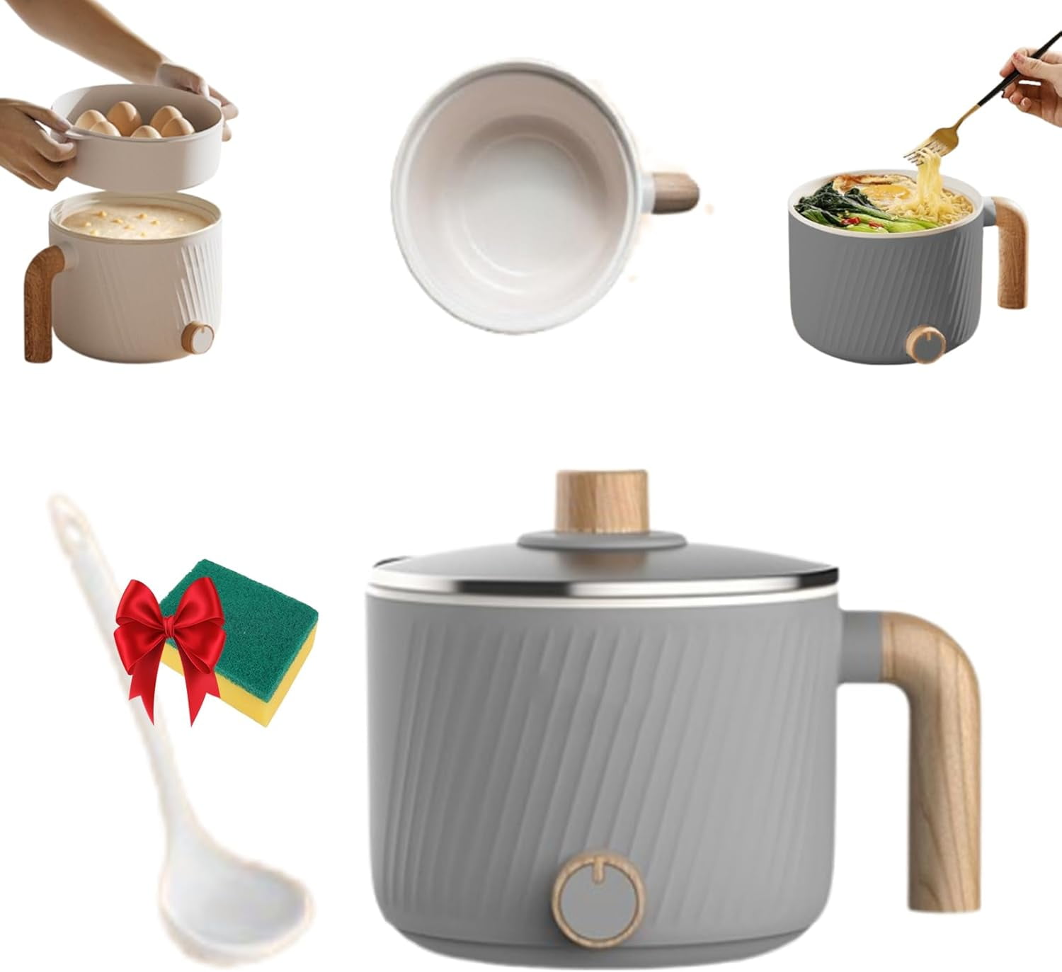 Personal Ramen Cooker, Electric Pot for Ramen, Portable Multifunctional ...