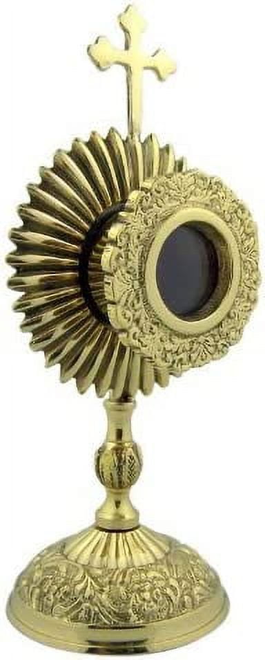 Personal Reliquary Relic Case 6" Brass Sacred Vessel Host Container ...