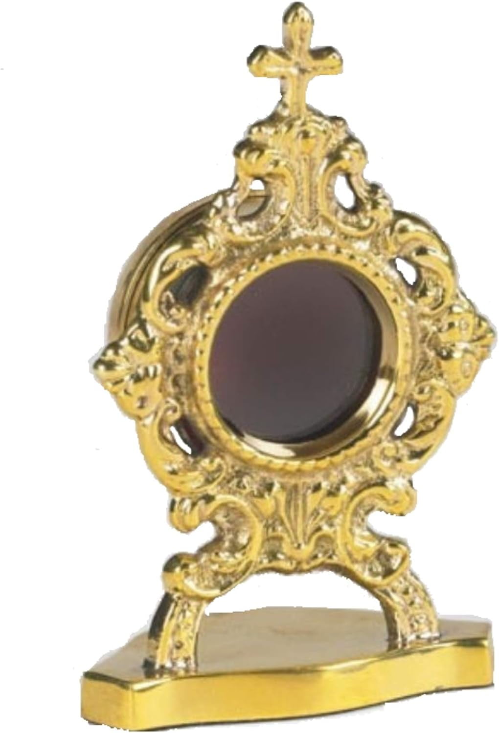 Personal Reliquary with Round Case 3 1/2 Inch Brass Relic Container ...