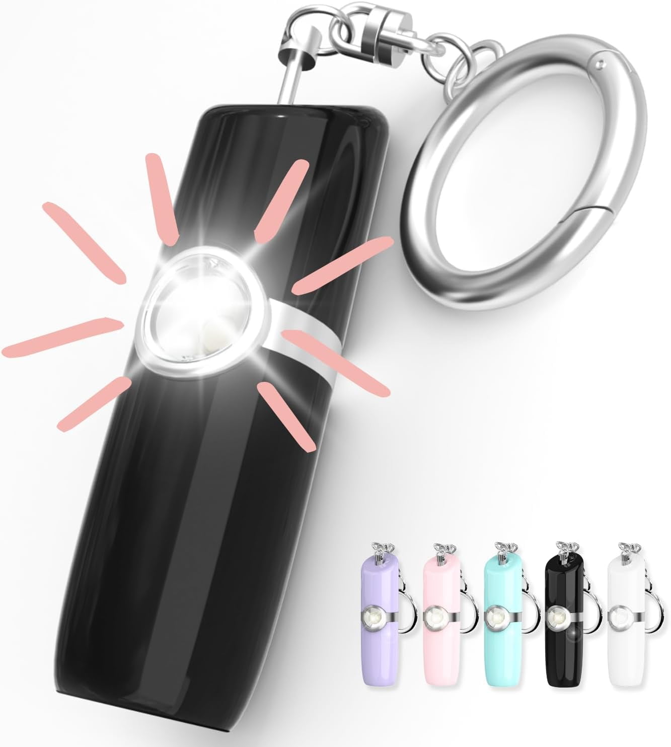 Personal Safety Alarm for Women | Self Defense Keychain (Loudest 130dB ...