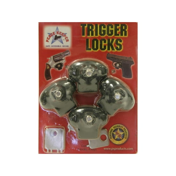Personal Security Products Bulls Eye Peace Keeper Plastic Keyed Trigger Lock - 4 - Walmart.com