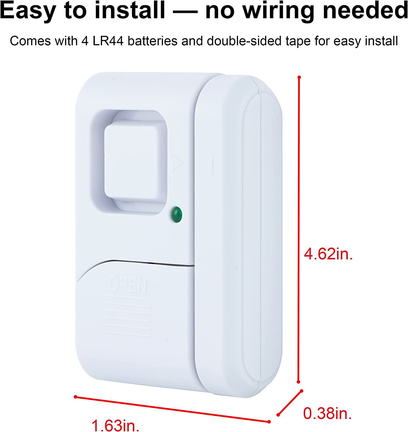Personal Security Window and Door Alarm, 12 Pack, Protection, Burglar ...