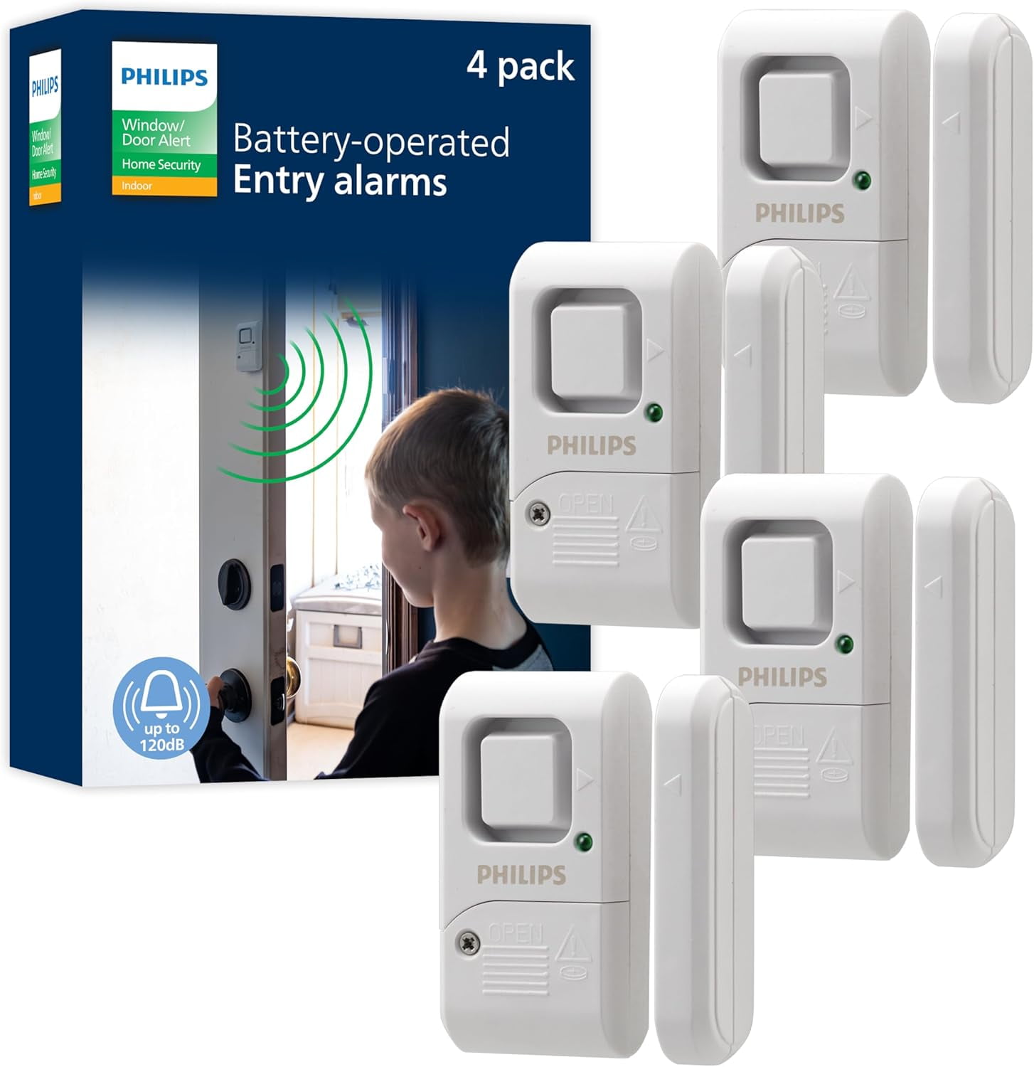 Personal Security Window and Door Alarm, 4 Pack, DIY Protection ...
