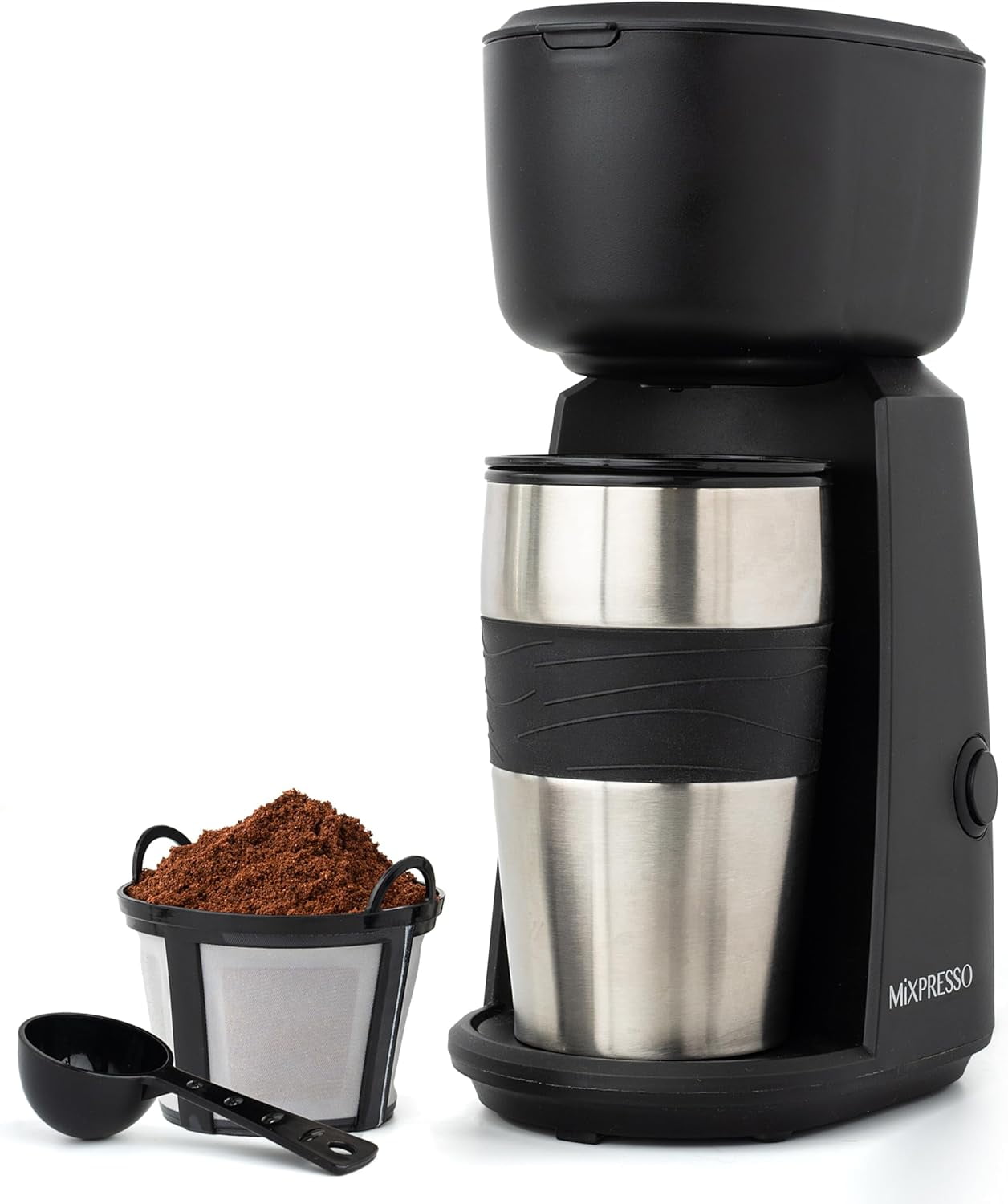 Personal Single Serve Coffee Maker with 14oz Travel Mug - Small Drip ...