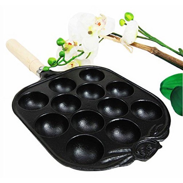 Personal Size Traditional Cast Iron Japanese Takoyaki And Dessert Cake ...