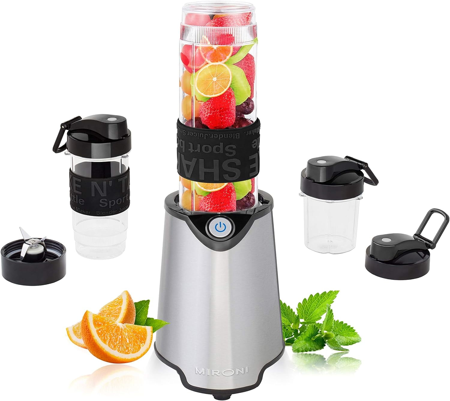 Mironi Personal Smoothie Blender 2-in-1 Single Serve Blender, Mini 500W ...