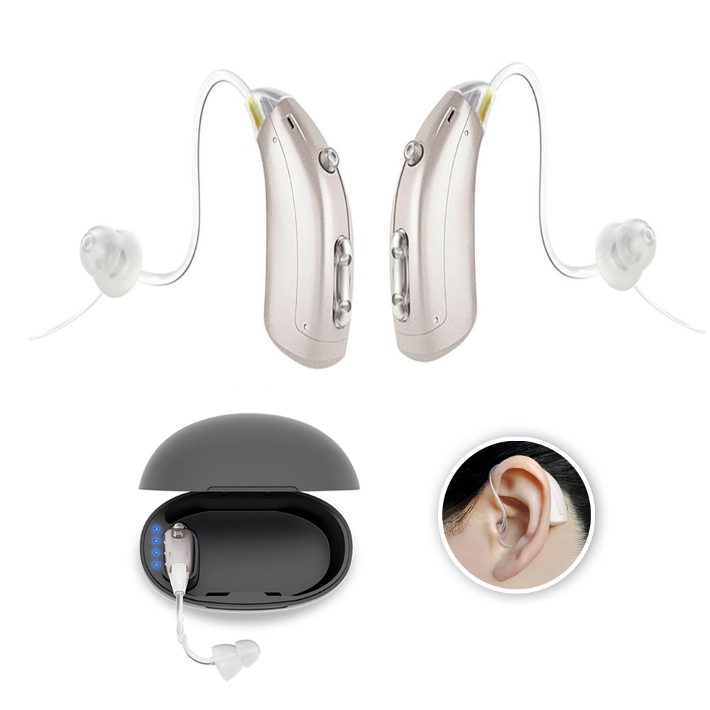 Personal Sound Amplifiers for Seniors, Rechargeable Hearing Assist with ...