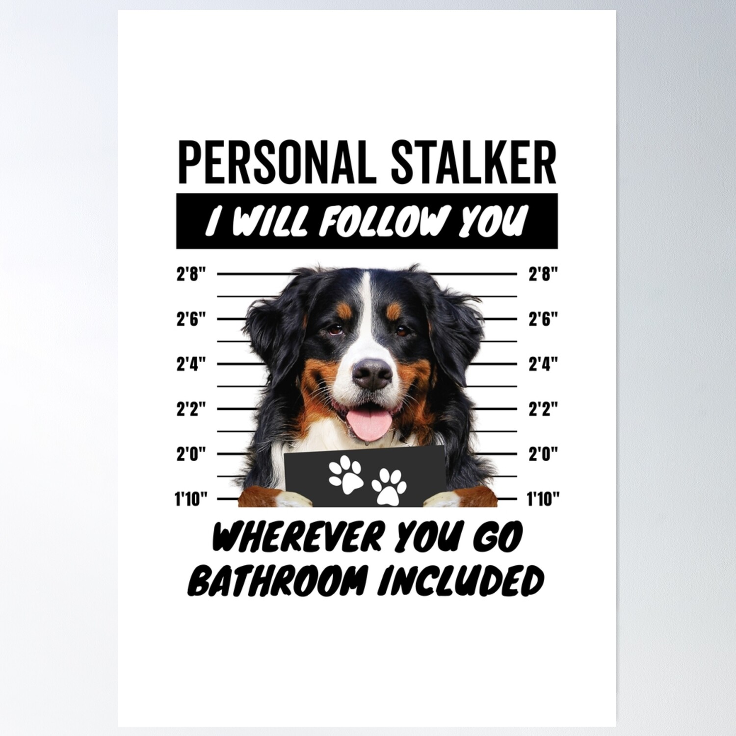 Personal Stalker Dog – Bernese Mountain Dog Poster Wall Art, Modern ...