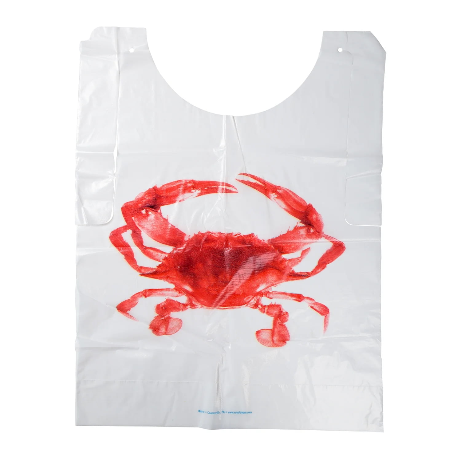 Personal Touch [50 Pack] Disposable 22 Inch Adult Poly Crab Bibs to ...