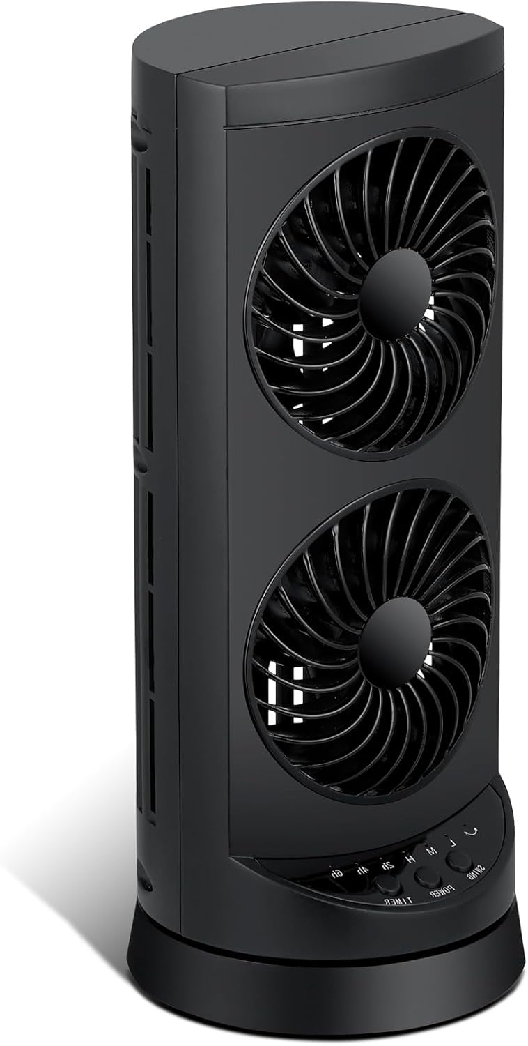 Personal Tower Cooling Fans that Blow Cold Air, Standing Small Desk Fan ...