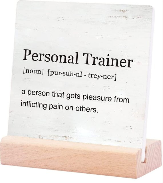 Personal Trainer Definition Table Sign Home Office Decor Fitness ...