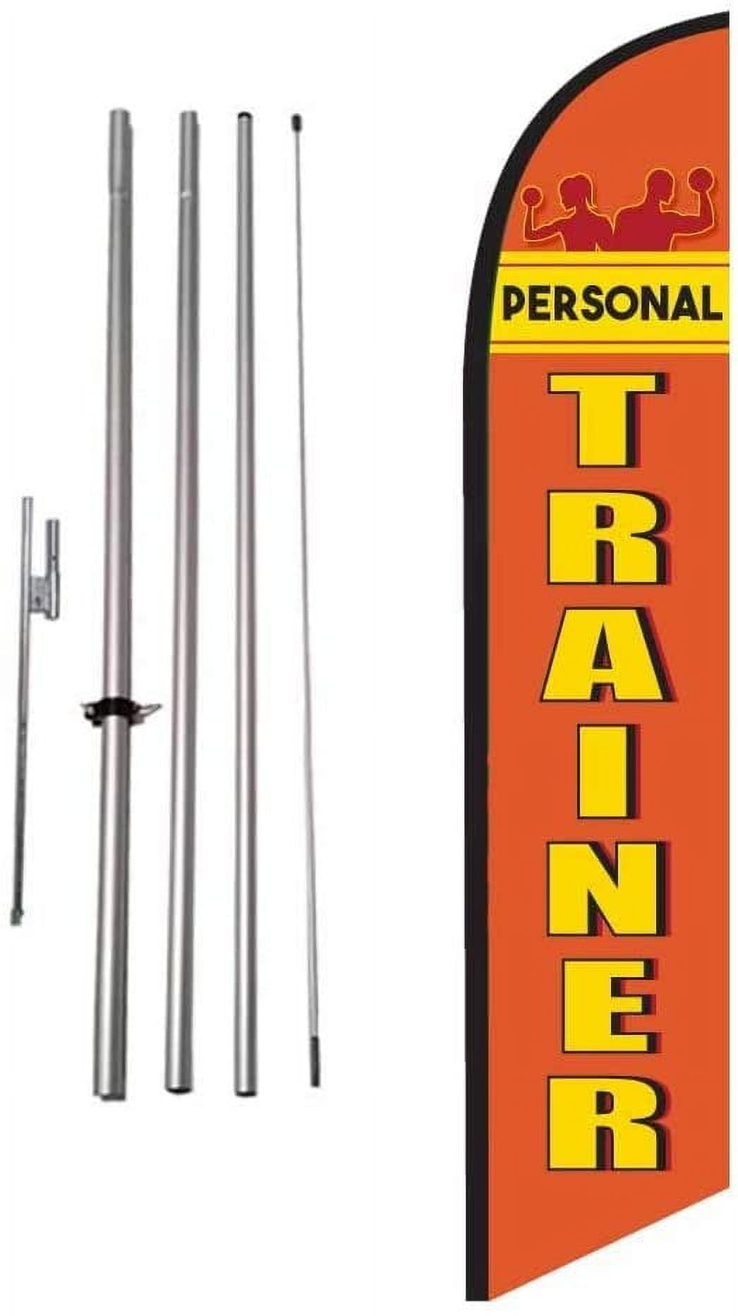 Personal Trainer Fitness Center Advertising Feather Banner Swooper Flag ...