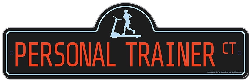 Personal Trainer Street Sign | Funny Home Decor Garage Wall Plastic Gag ...