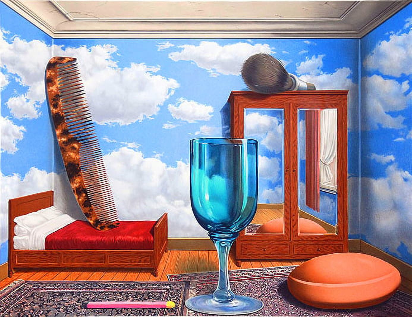 Personal Values by Rene Magritte Canvas Art Surrealism Framed Painting ...