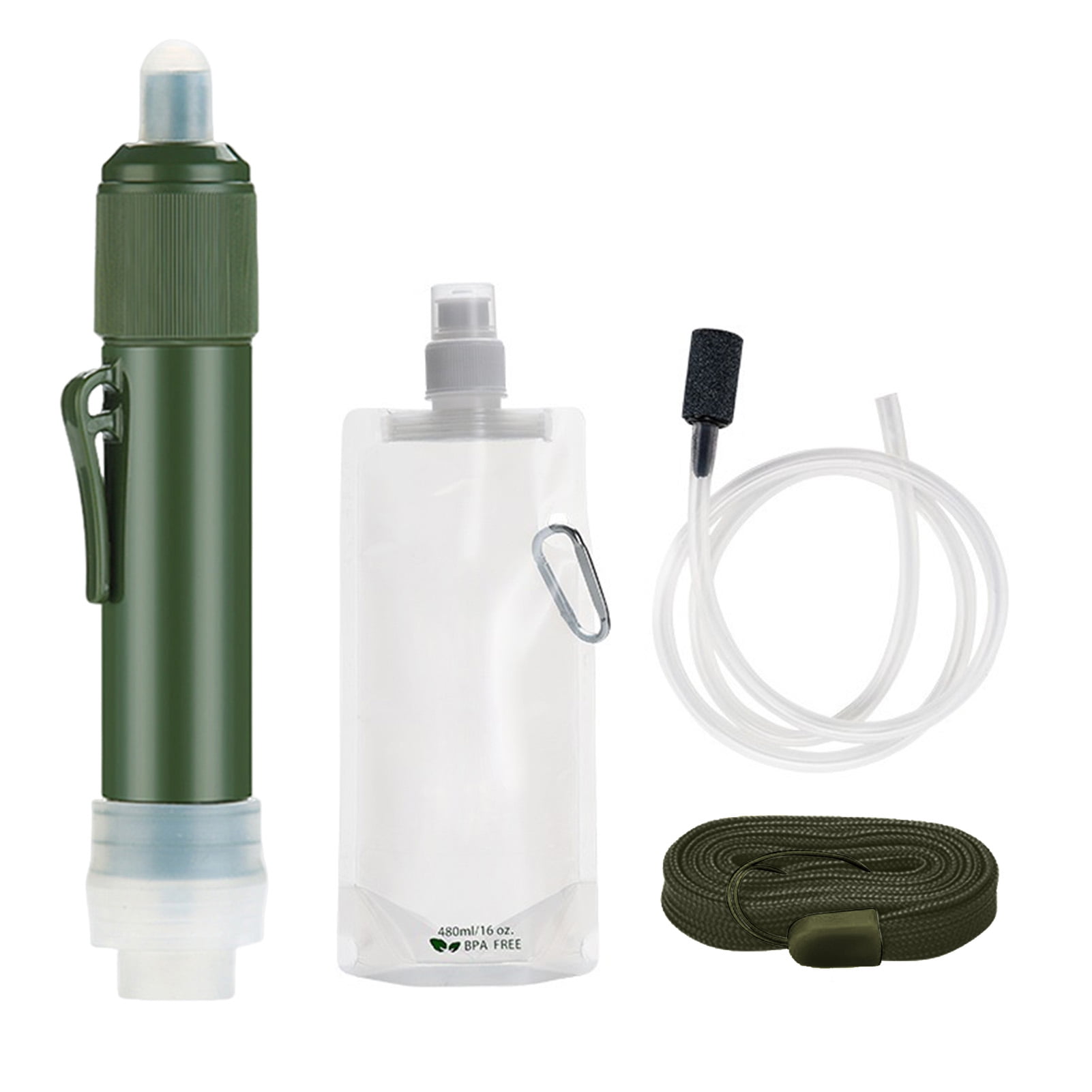 Personal Water Filter Straw Mini Water Purifier Survival Gear Universal ...