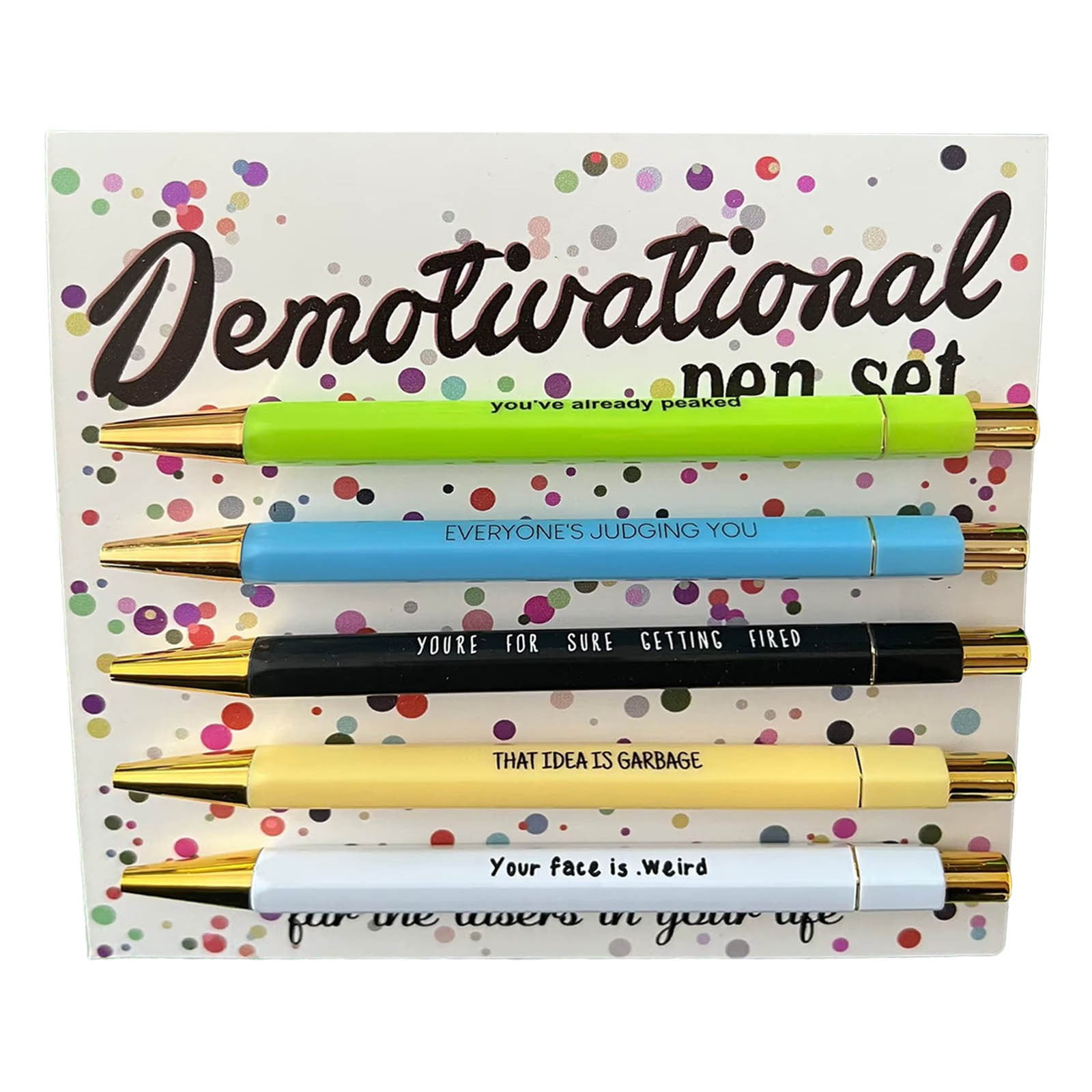 Personal diary pen Ladies' pens No. 2 pencils 5PC Fun Demotivatopnal ...