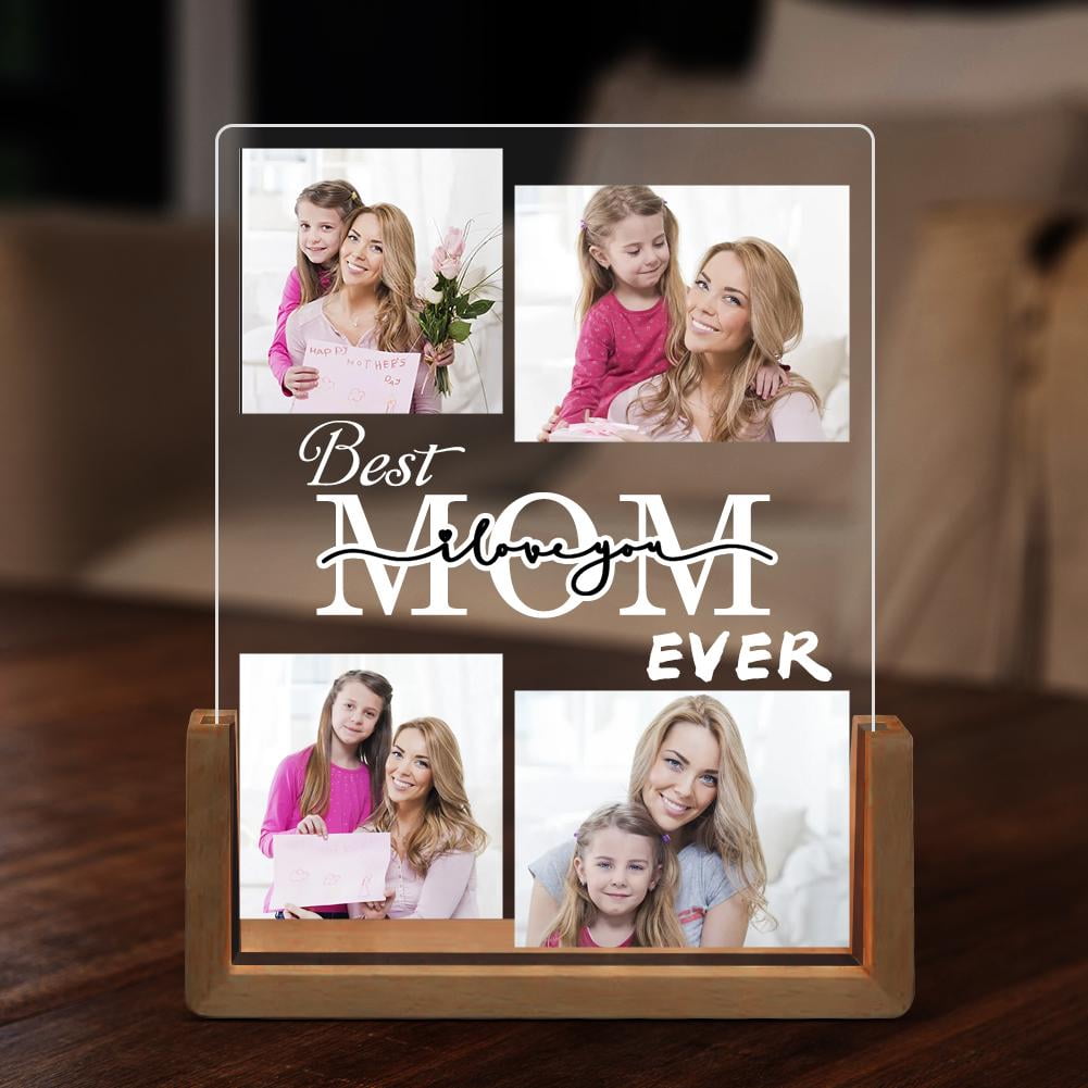 Personalised Acrylic Photo Night Light LED Lamp for Dad Birthday Custom ...