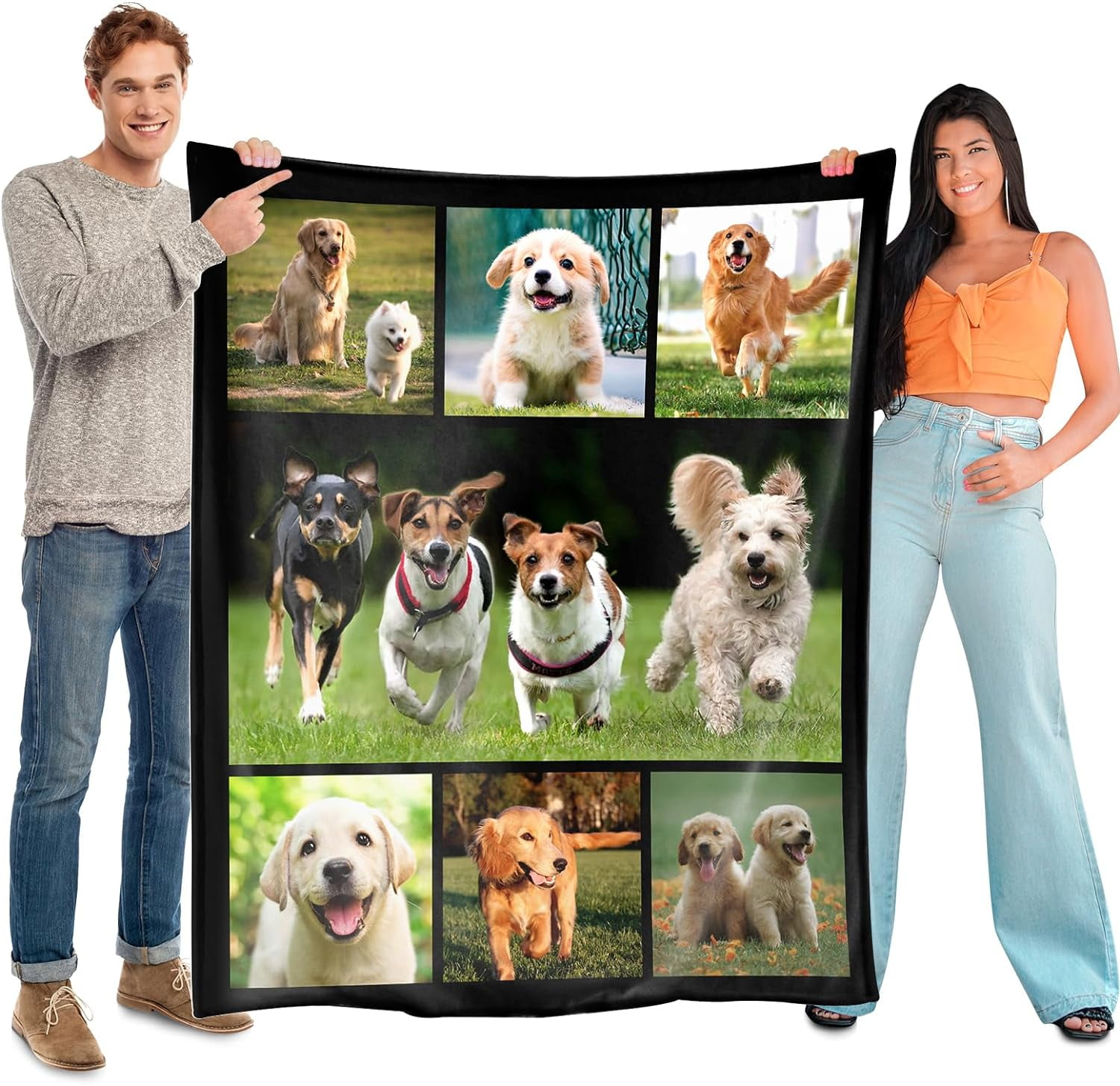 Personalised Blanket 76x100cm,Custom Blanket with Words Picture Collage ...