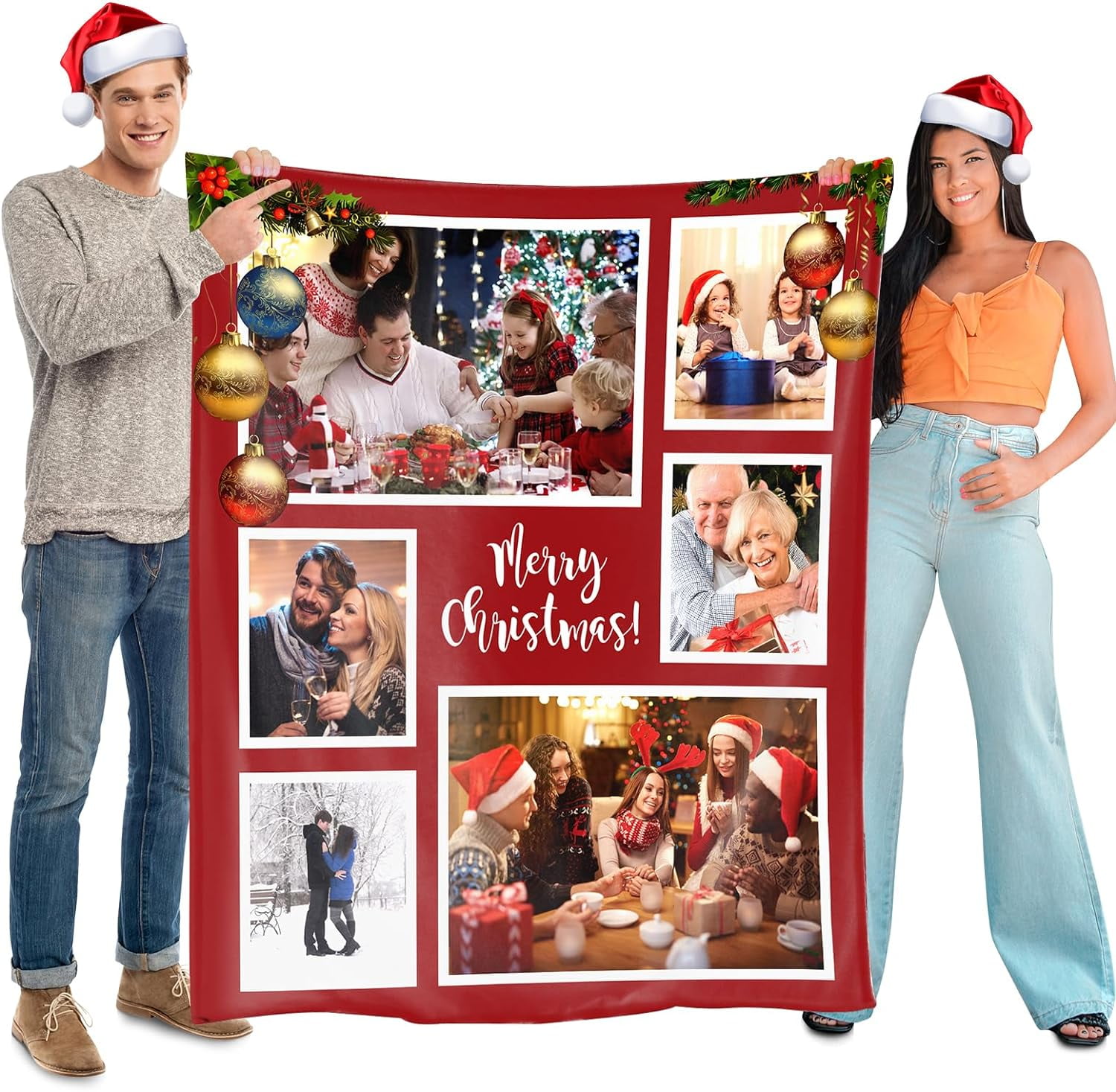 Personalised Blanket 76x100cm,Custom Blanket with Words Picture Collage ...