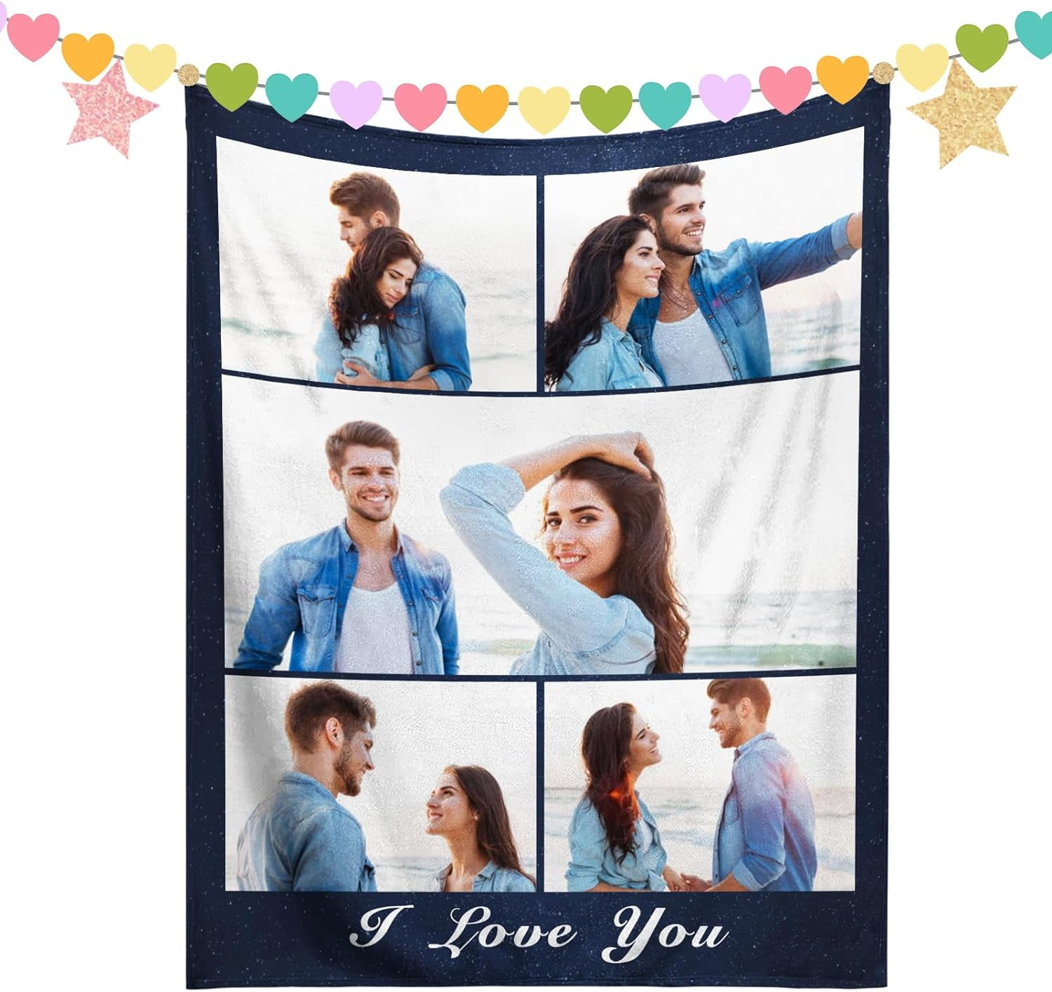 Personalised Blanket,Custom Blanket With Text 1-9 Photo, Personalised ...