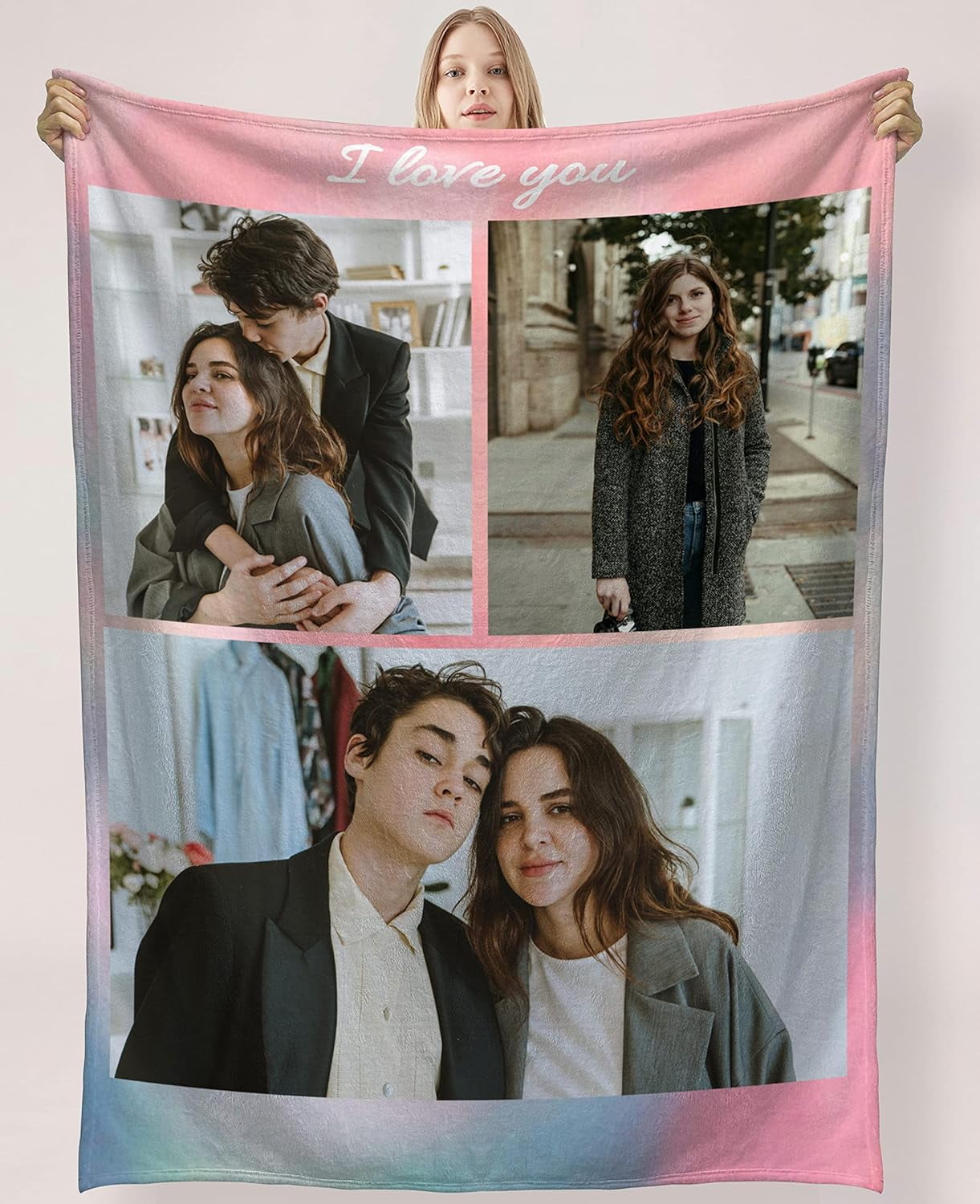 Personalised Blanket Custom with Picture Text Throw Blanket, Customized ...