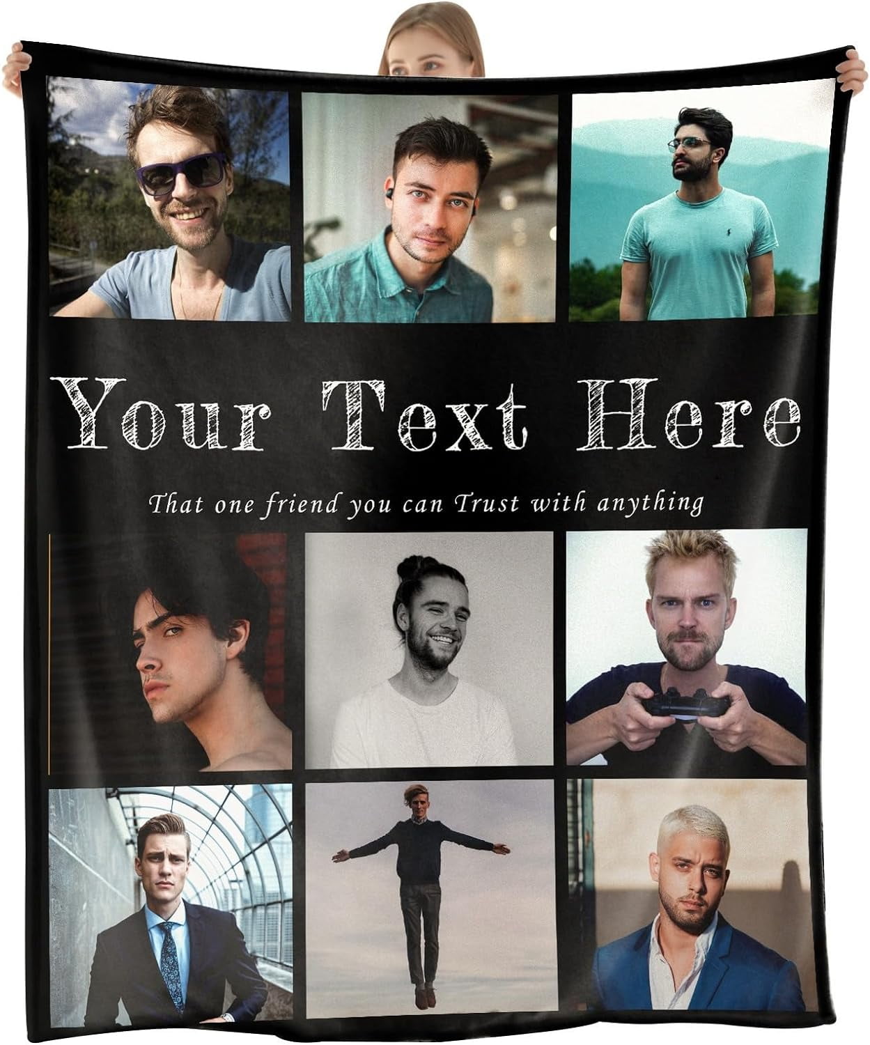 Personalised Blanket with Photos Custom Photos Blankets with Text ...