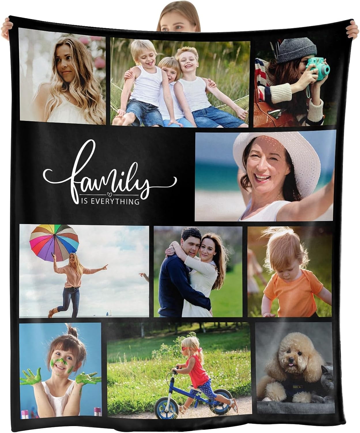 Personalised Blanket with Photos Custom Photos Blankets with Text ...