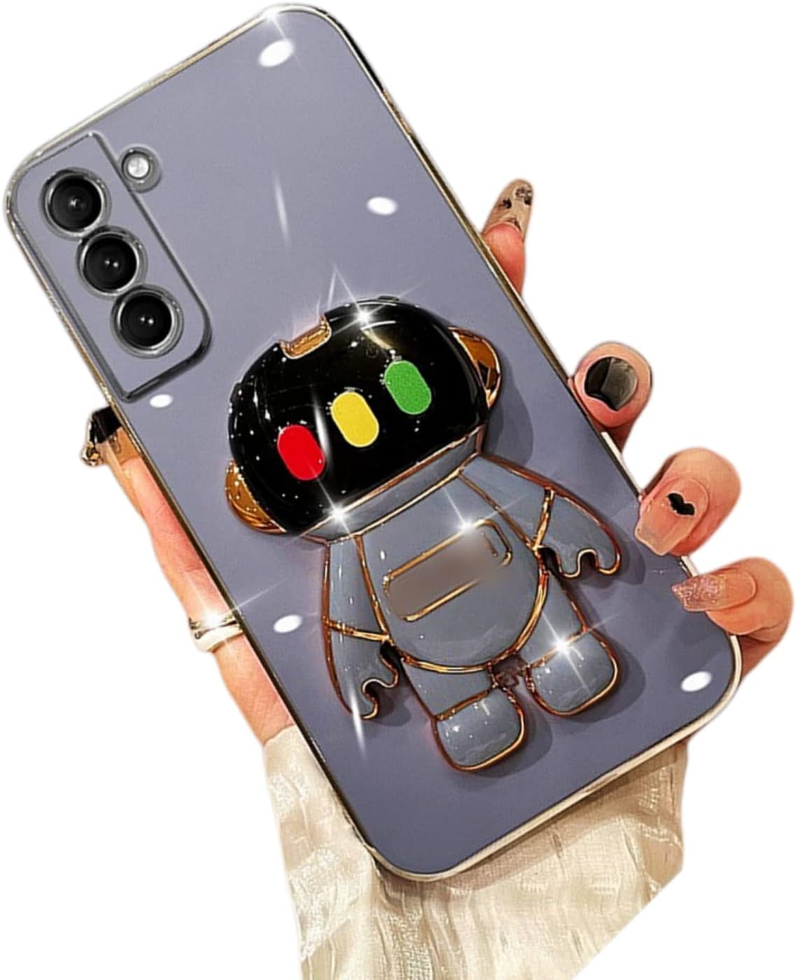 Personalised Creative Light-up Astronaut Stand TPU Phone case for ...