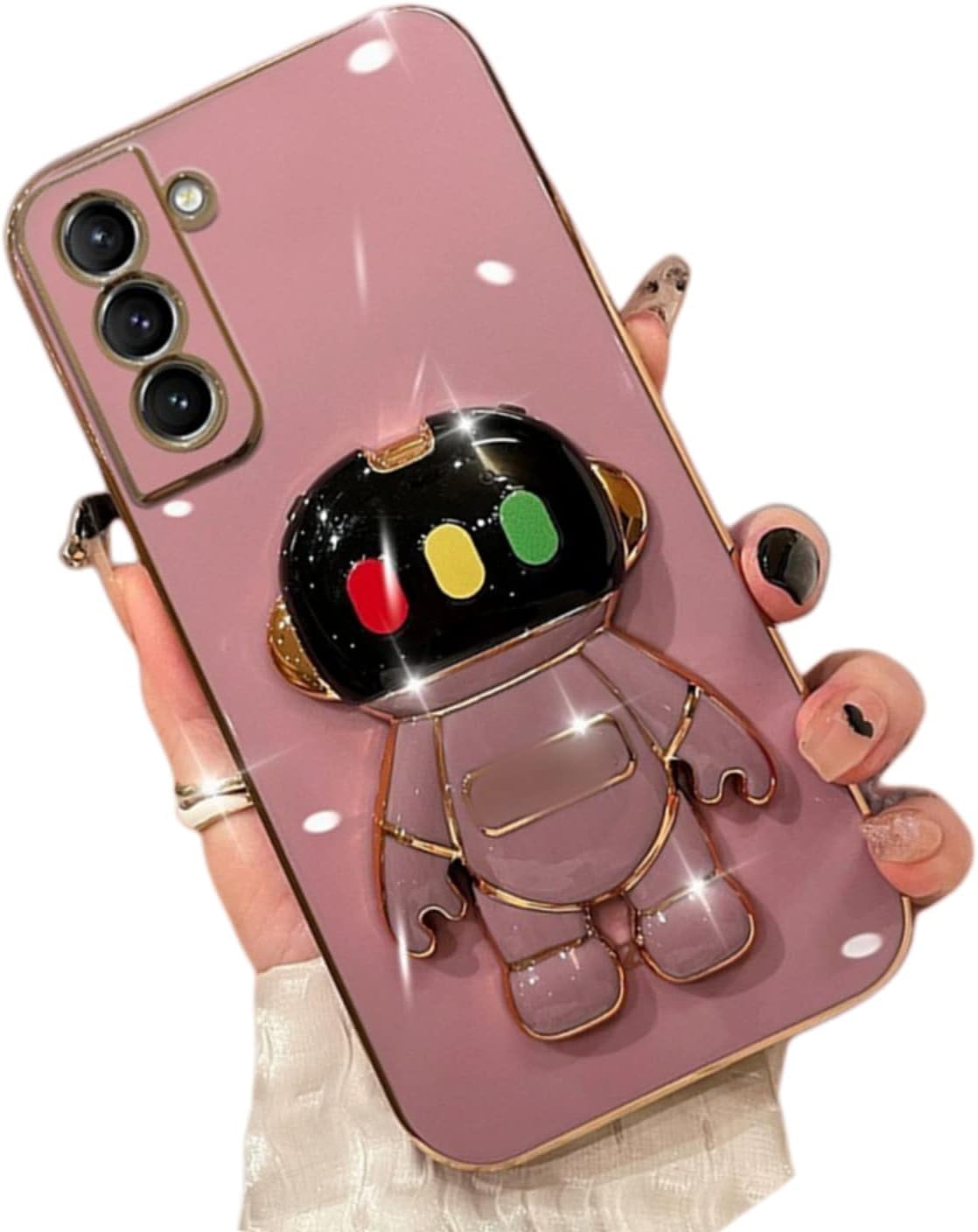 Personalised Creative Light-up Astronaut Stand TPU Phone case for ...