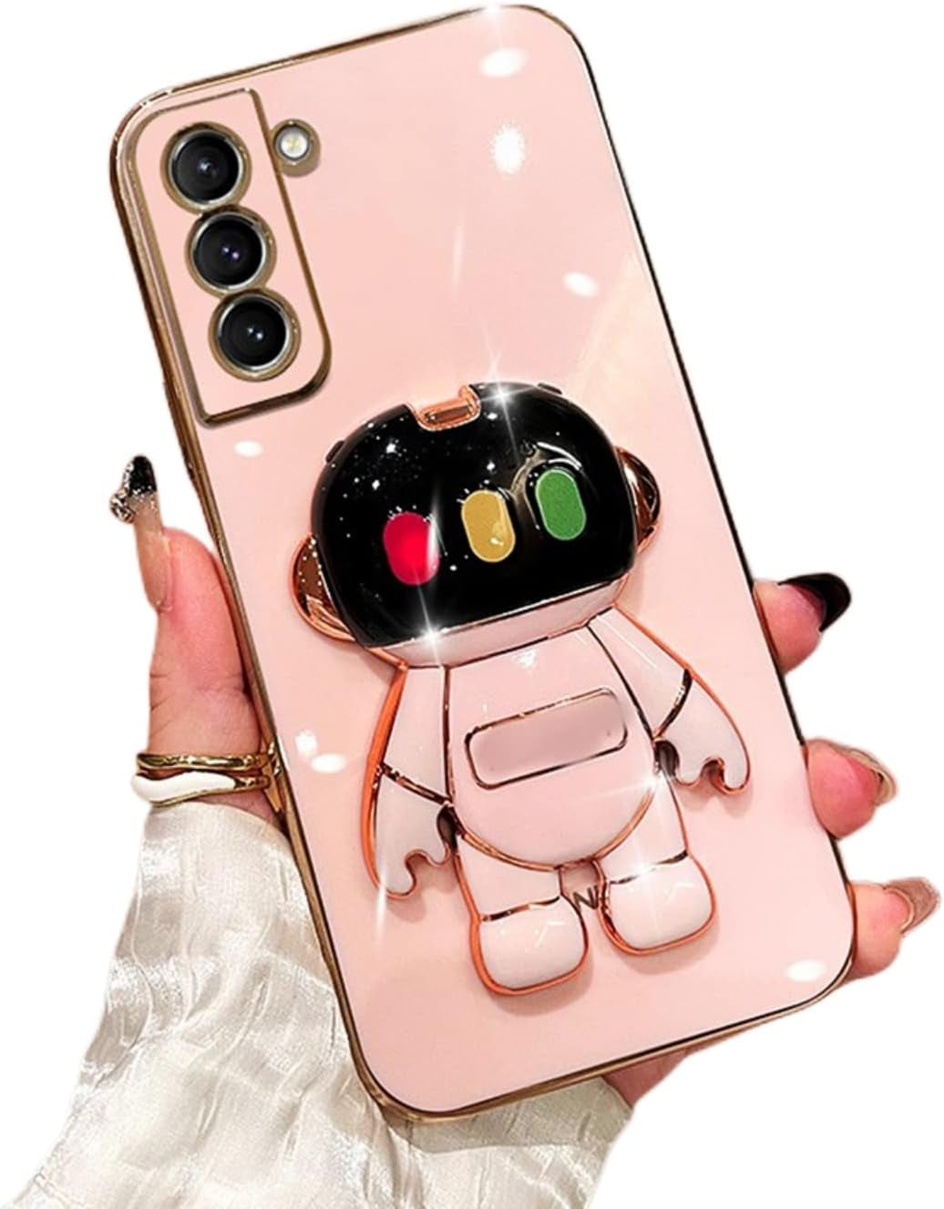 Personalised Creative Light-up Astronaut Stand TPU Phone case for ...