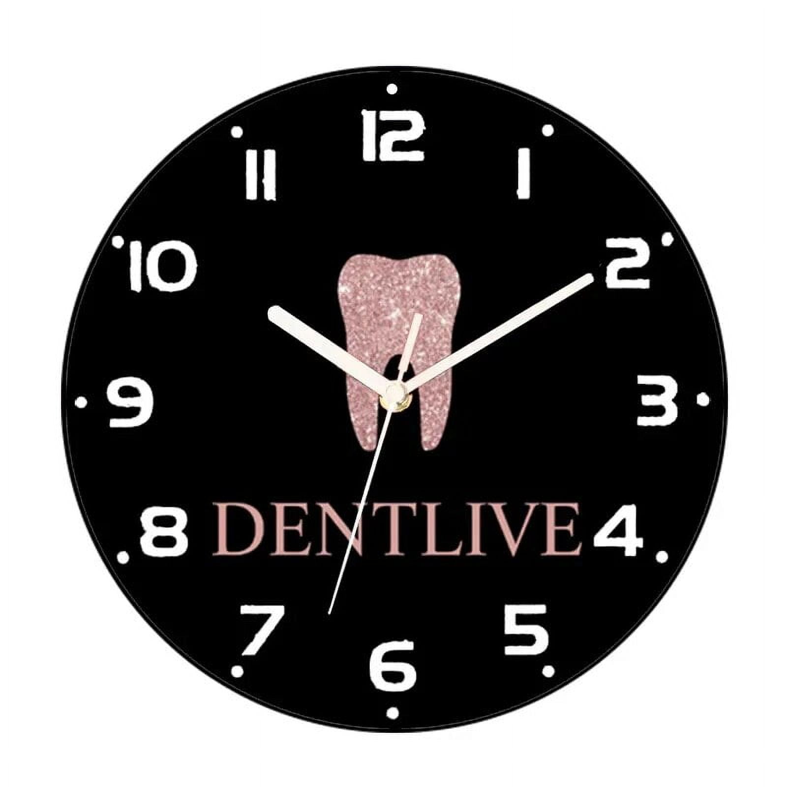 Personalised Dental Clinic Wall Clock for Dentist Custom Tooth Company ...