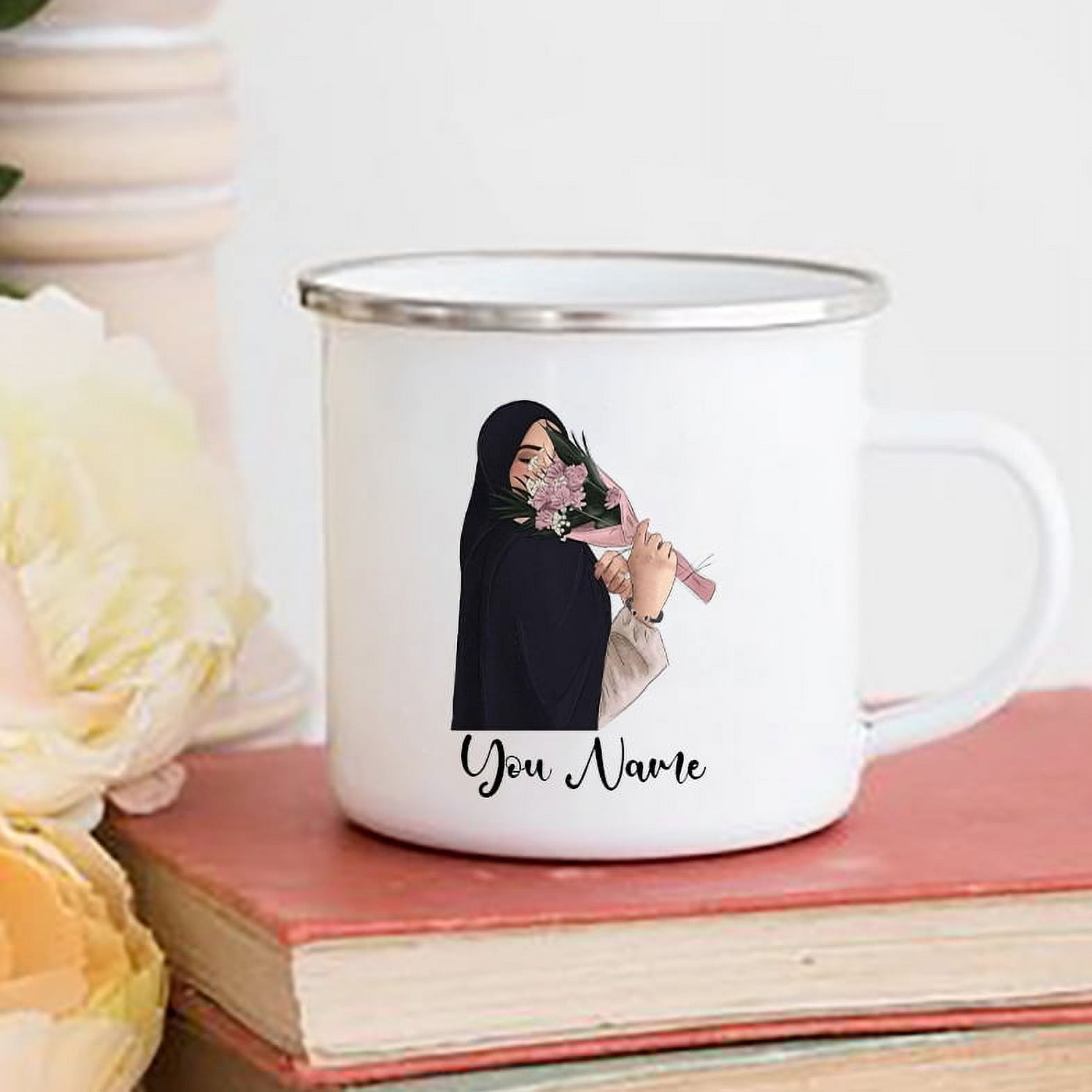 Personalised Hijabi Girl Printed Mug Coffee Cups Drinks Water Cup ...