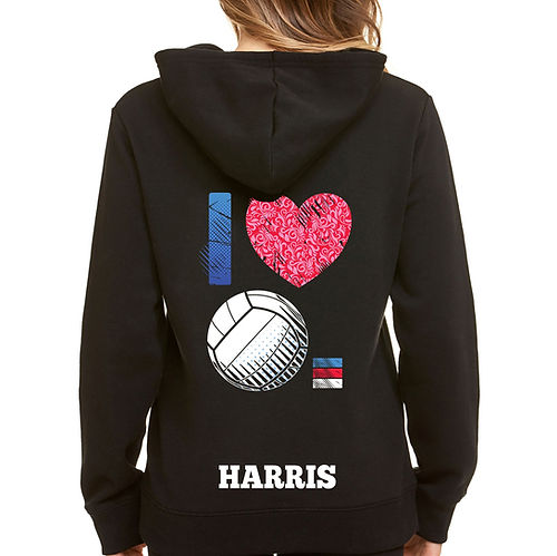 Personalised Netball Hoodie - I Love Netball - Walmart.com