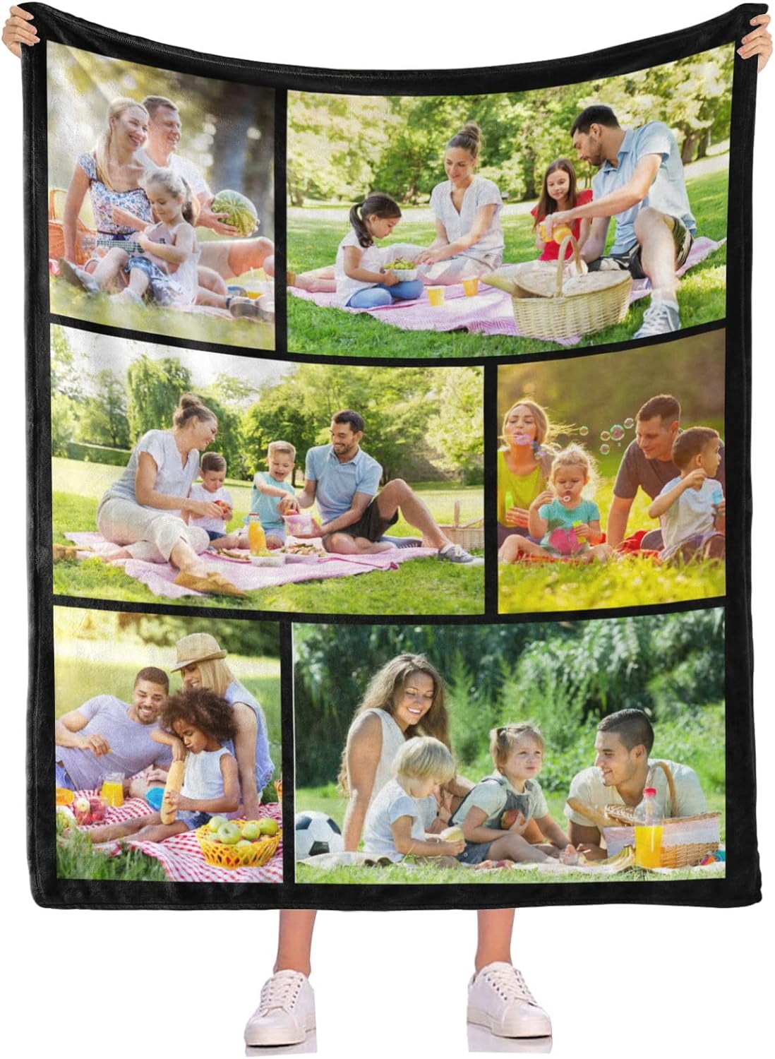 Personalised Photo Blanket Dad We Love You Custom Picture Collage ...