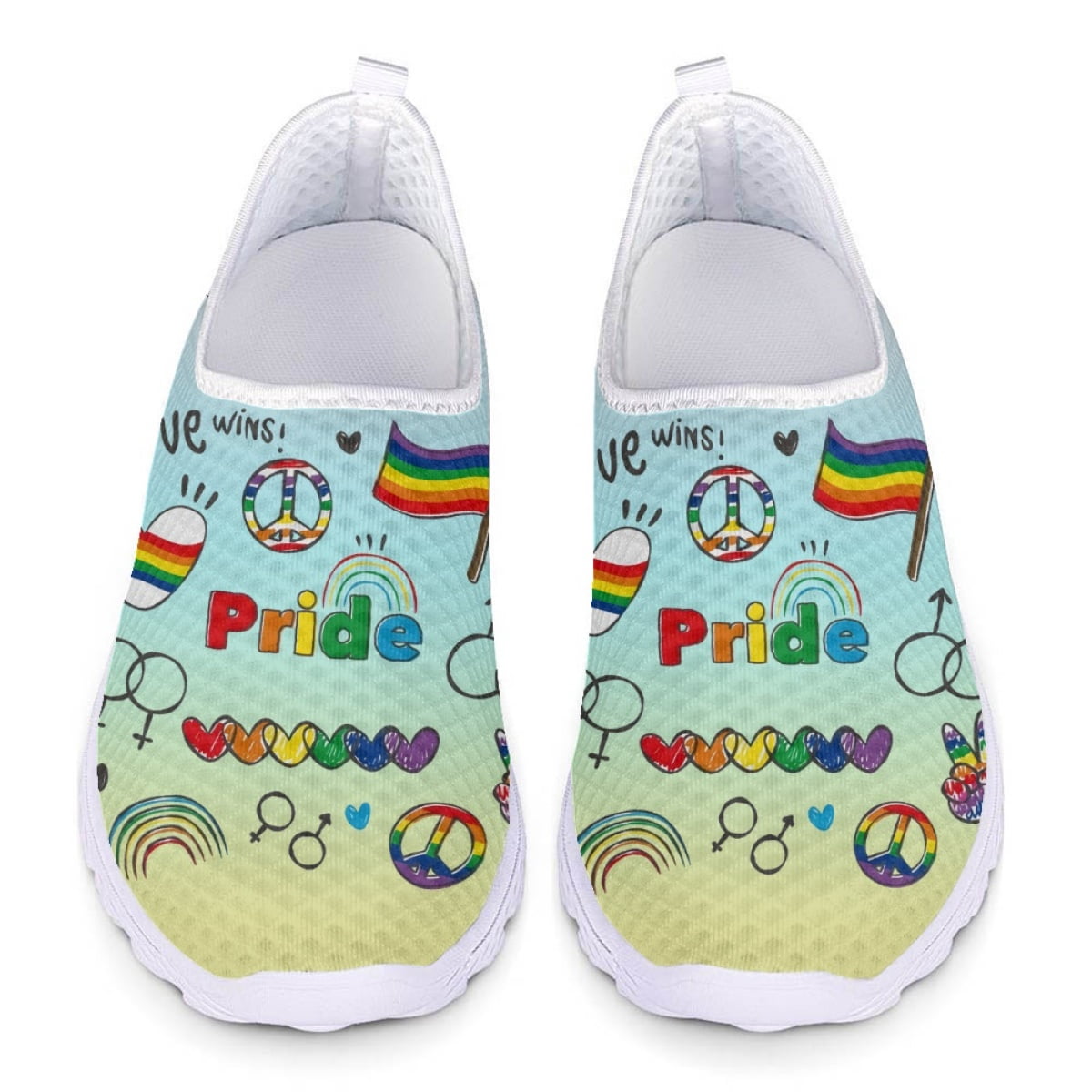 Personality Ladies Slip On Flat Nursing Shoe Spring Summer Mesh ...
