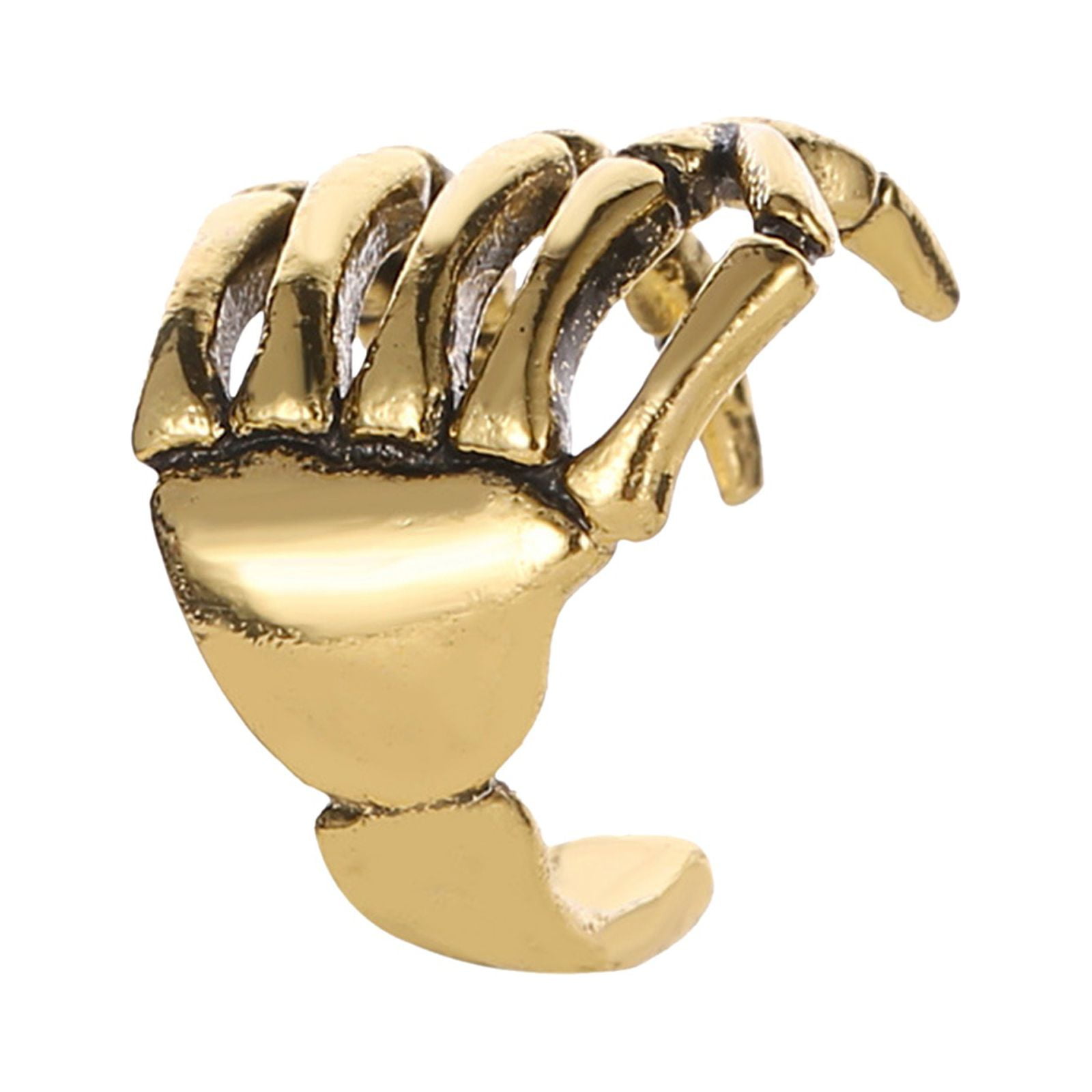 Personality Punk Style Skull Hand Spine Ear Clip Earrings No Pierced ...