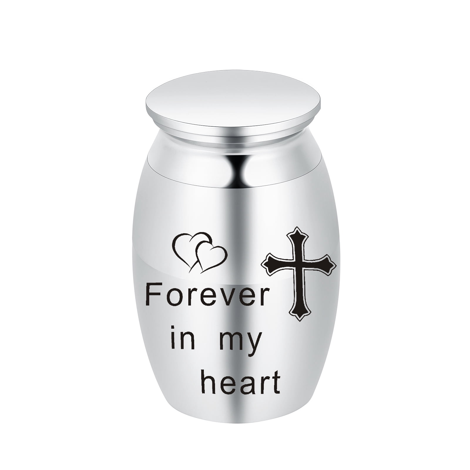 Personaliz 7*4.5cm Cross Print Stainless Steel Small Urn for Cremation ...