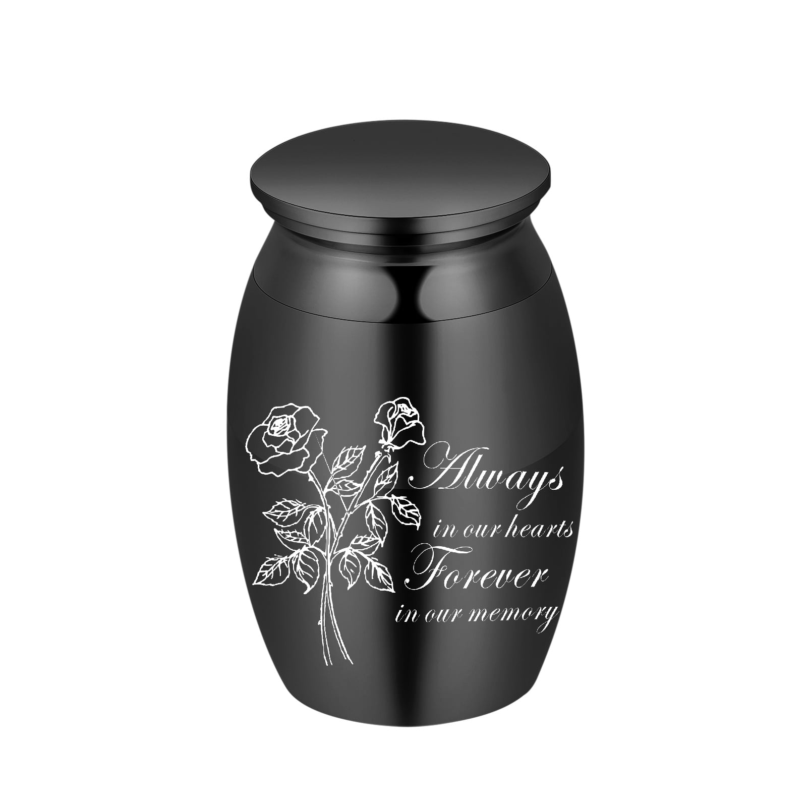 Personaliz 7*4.5cm Rose Flower Print Stainless Steel Small Urn for ...
