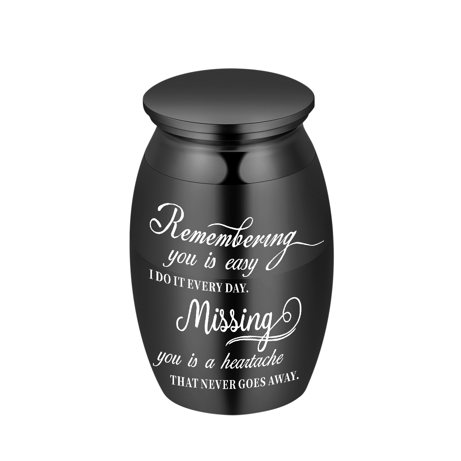 Personaliz7*4.5cm Stainless Steel Small Urn for Cremation Ashes Keepsake Family Pet Friend ...