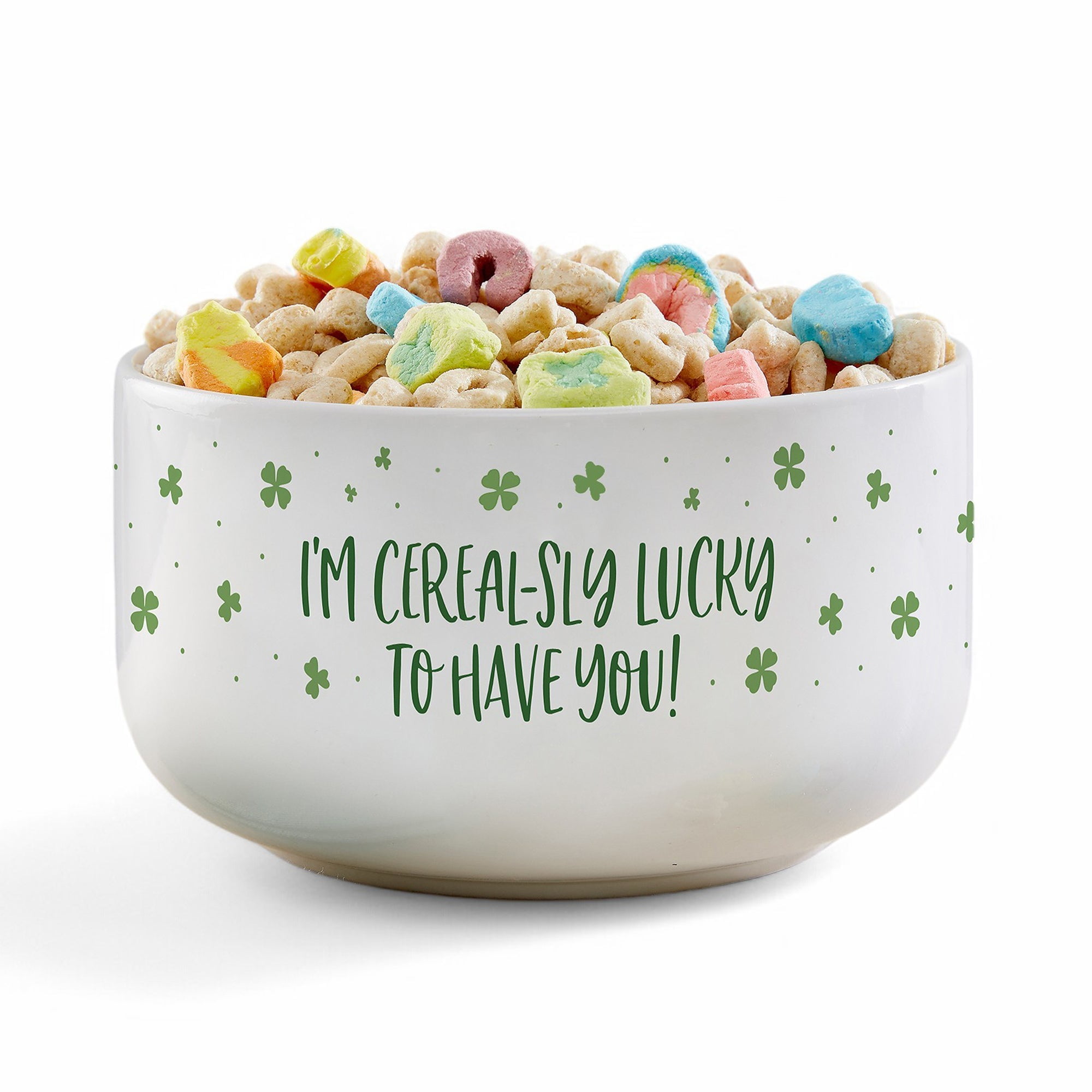 Personalization Mall Cerealsly Lucky To Have You 14 oz. Cereal Bowl ...