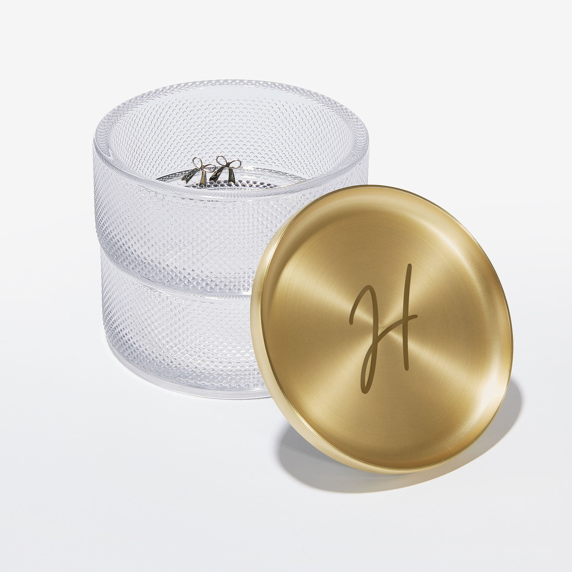 Personalization Mall Delicate Touch Gold and Glass Jewelry Box, H ...