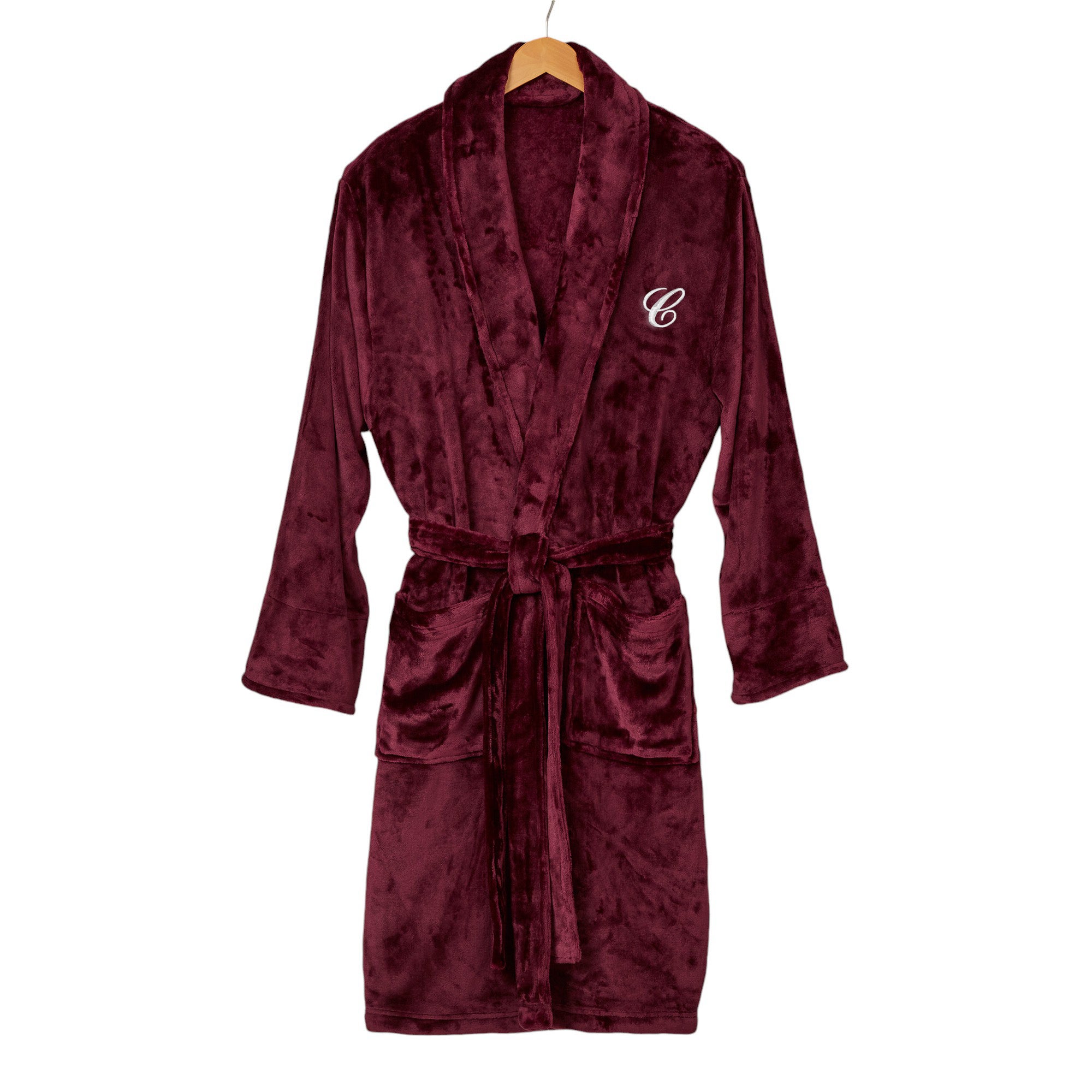 Personalization Mall Embroidered Classic Comfort Luxury Fleece Robe ...