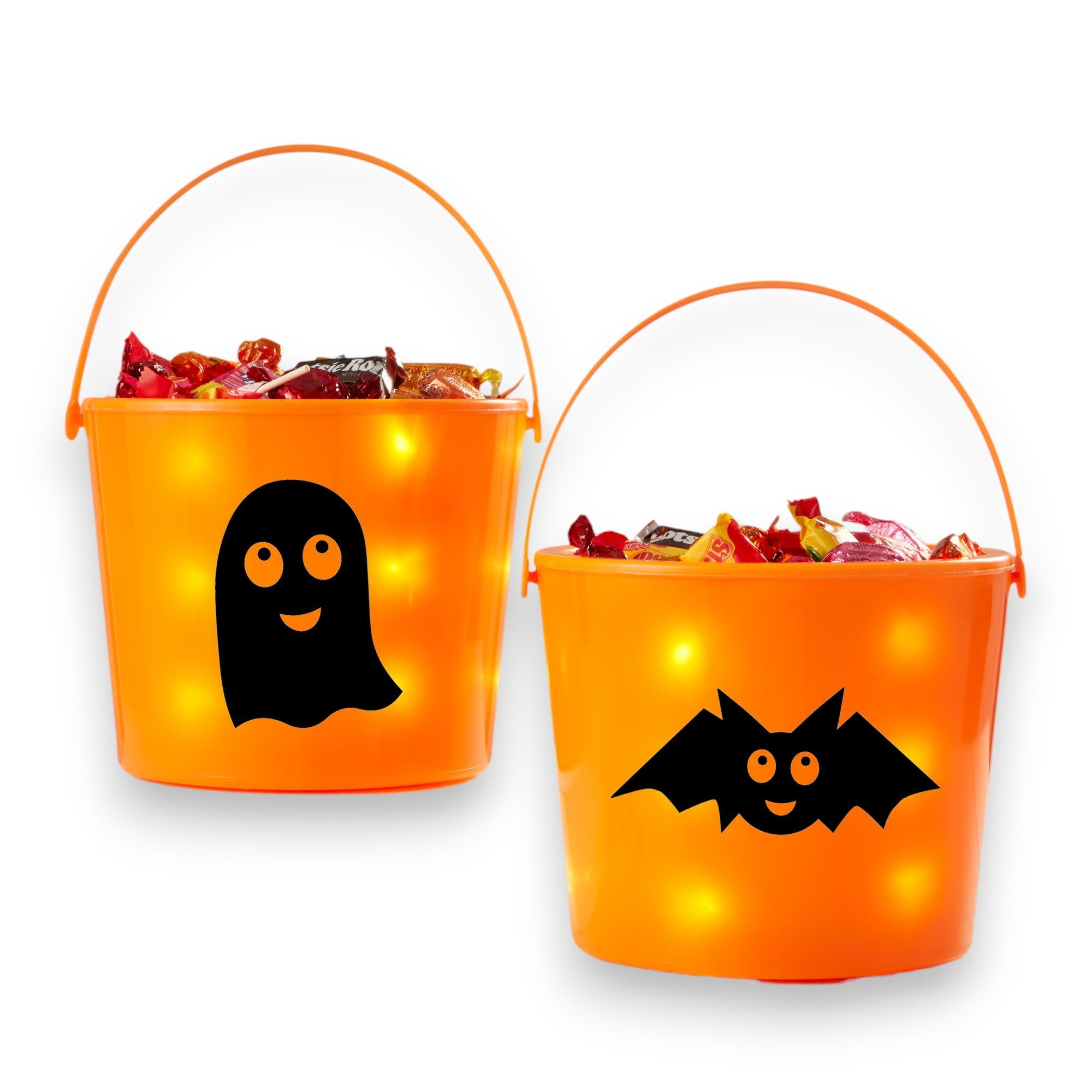 Personalization Mall Halloween Character Light Up Treat Bucket, Ghost ...