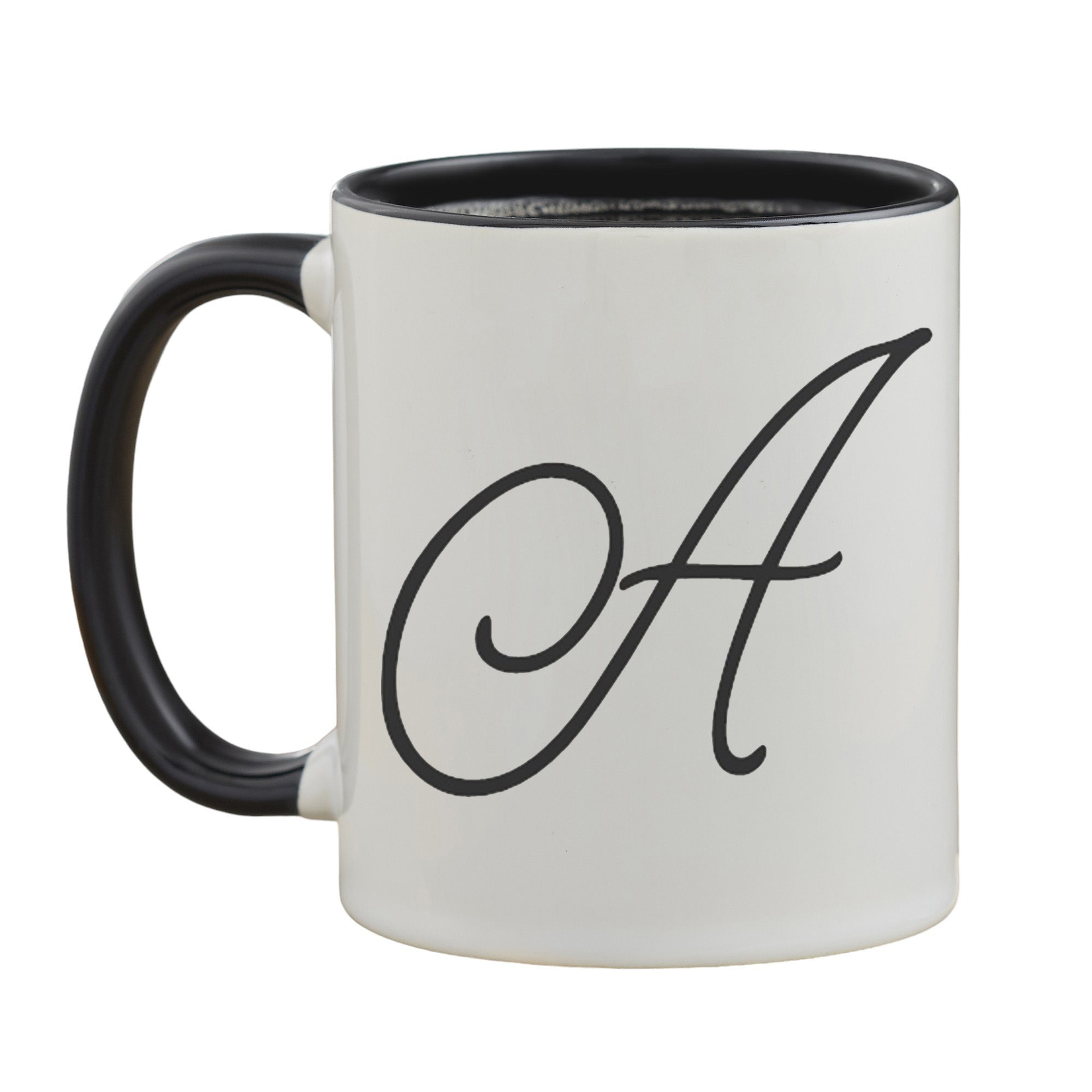 Personalization Mall Initial Accent Personalized Black 11 oz. Coffee ...