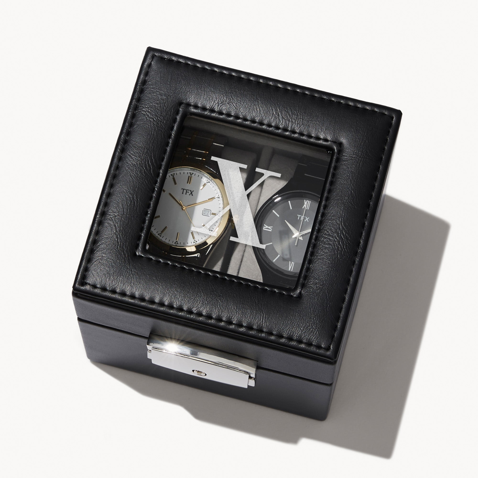 Personalization Mall Vegan Leather 2 Slot Watch Box, X - Walmart.com