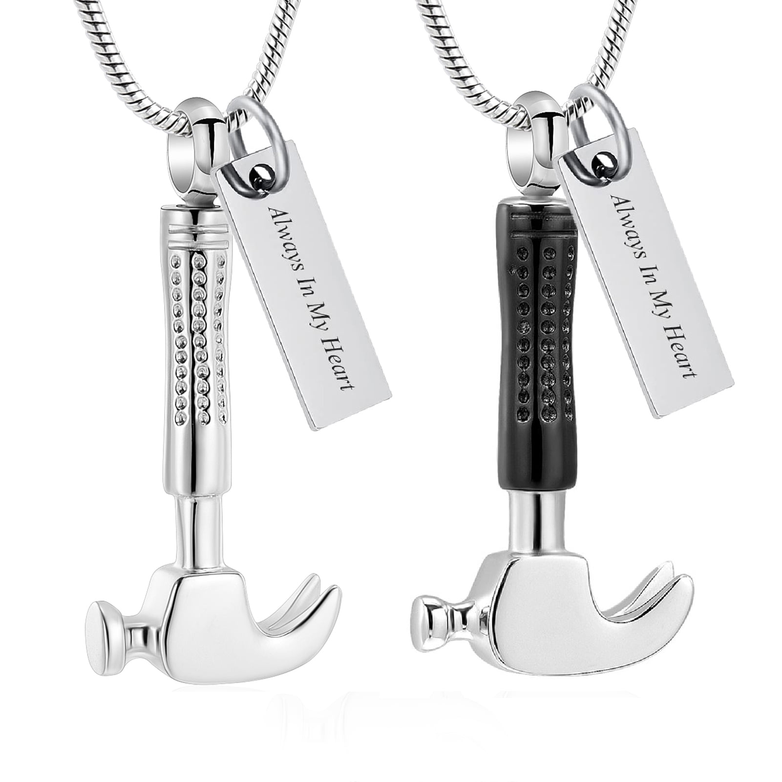 Personalize 2 Pieces Pack - Always in My Heart - Hammer Urn Necklace ...