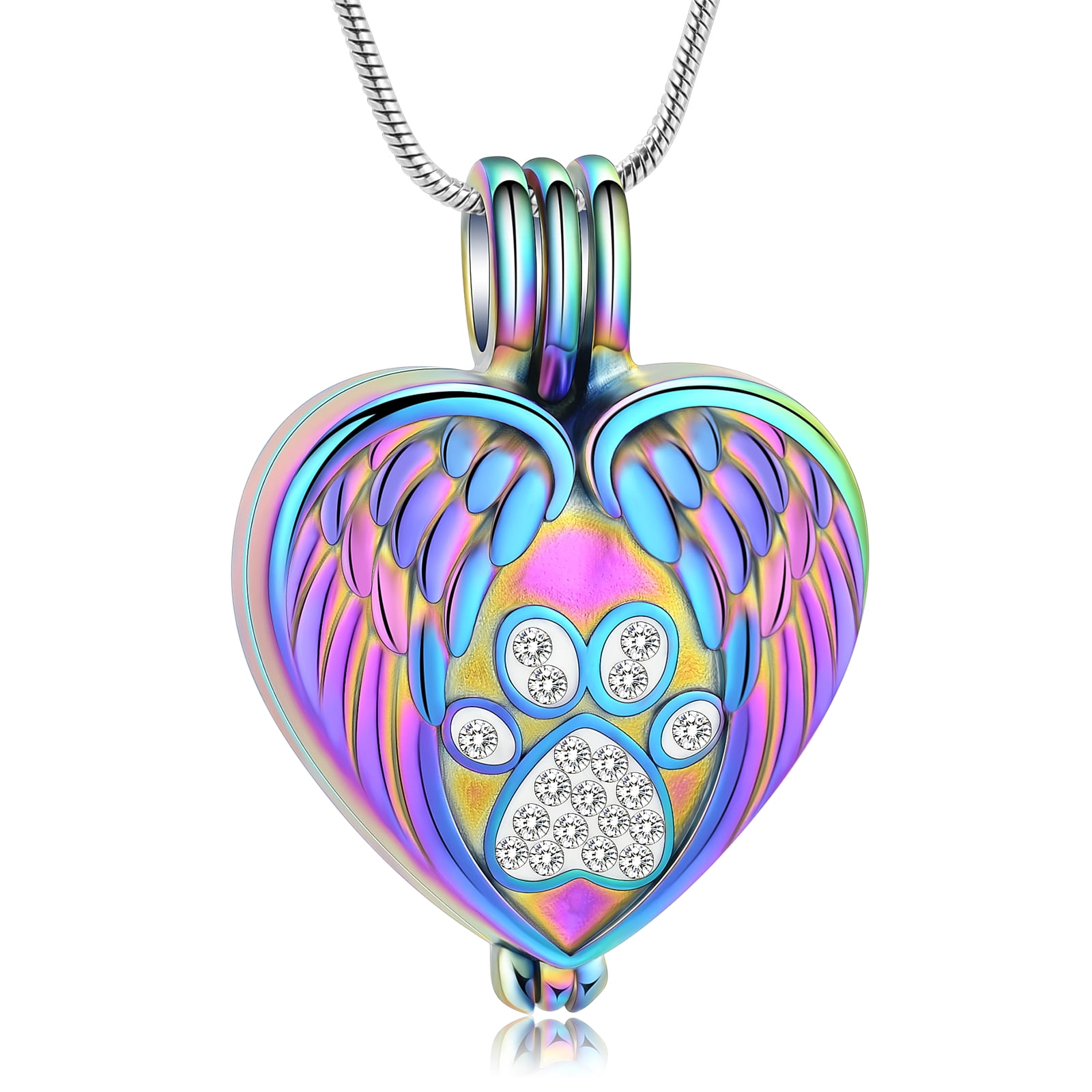 Personalize Angle Wing Urn Necklace Lockets for Dog Cat Ashes Holder ...