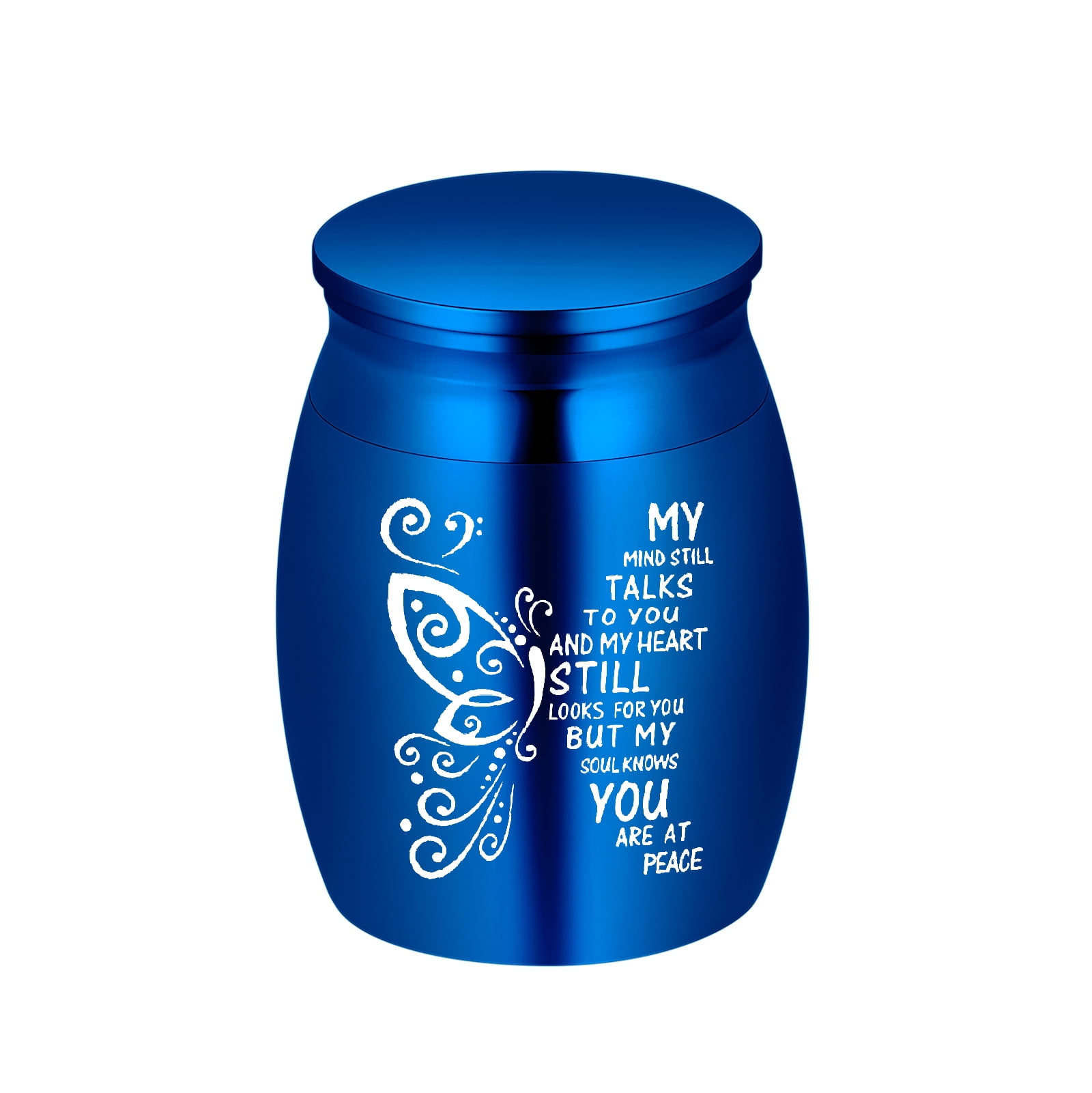 Personalize Butterfly Print - Stainless Steel Mini Urn for Cremation ...